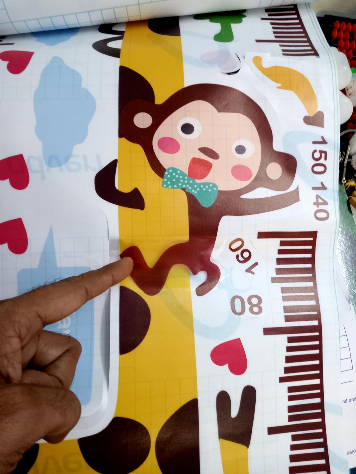 INKFENCE 180 cm Wall Decal Sticker Children Height Measure/Height Chart ...