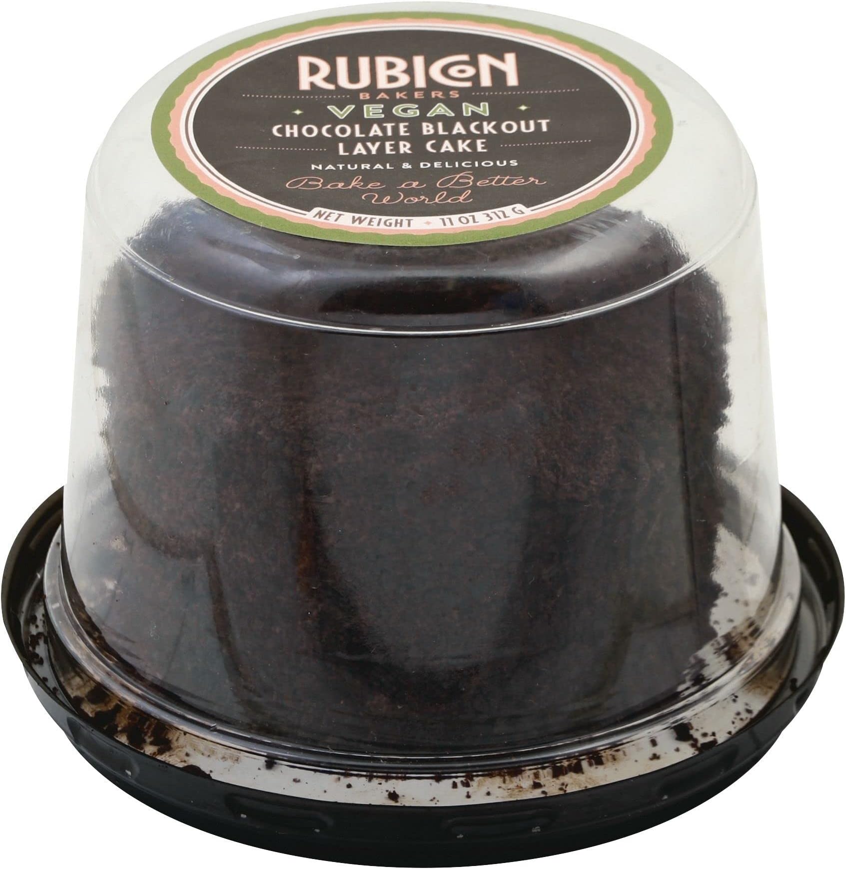 Amazon.com: RUBICON BAKERY Blackout Chocolate Cake 4 Inch, 11 OZ ...