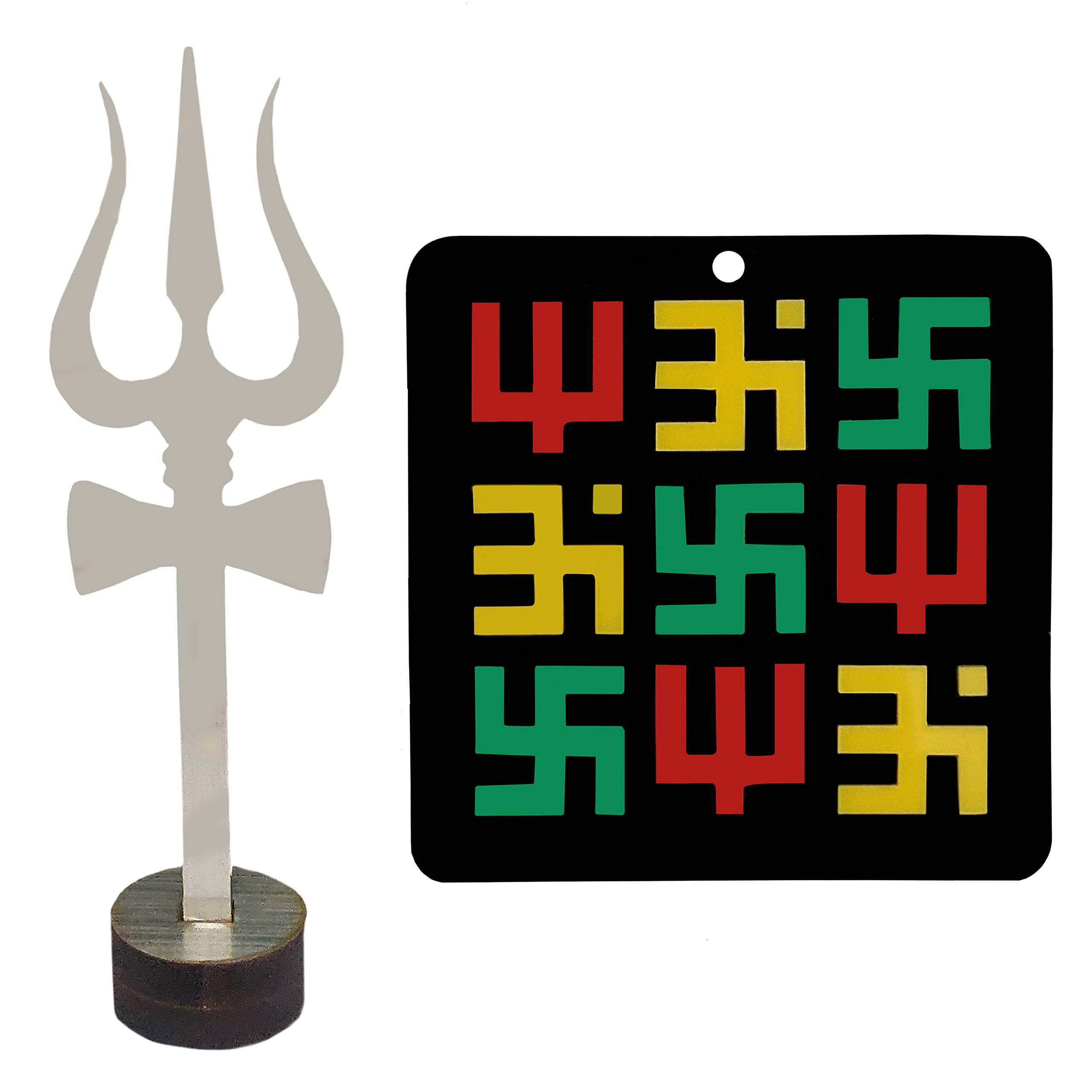 Buy Divya Mantra Sri Shiva Trishul Wooden Trishakti Yantra Car Home ...