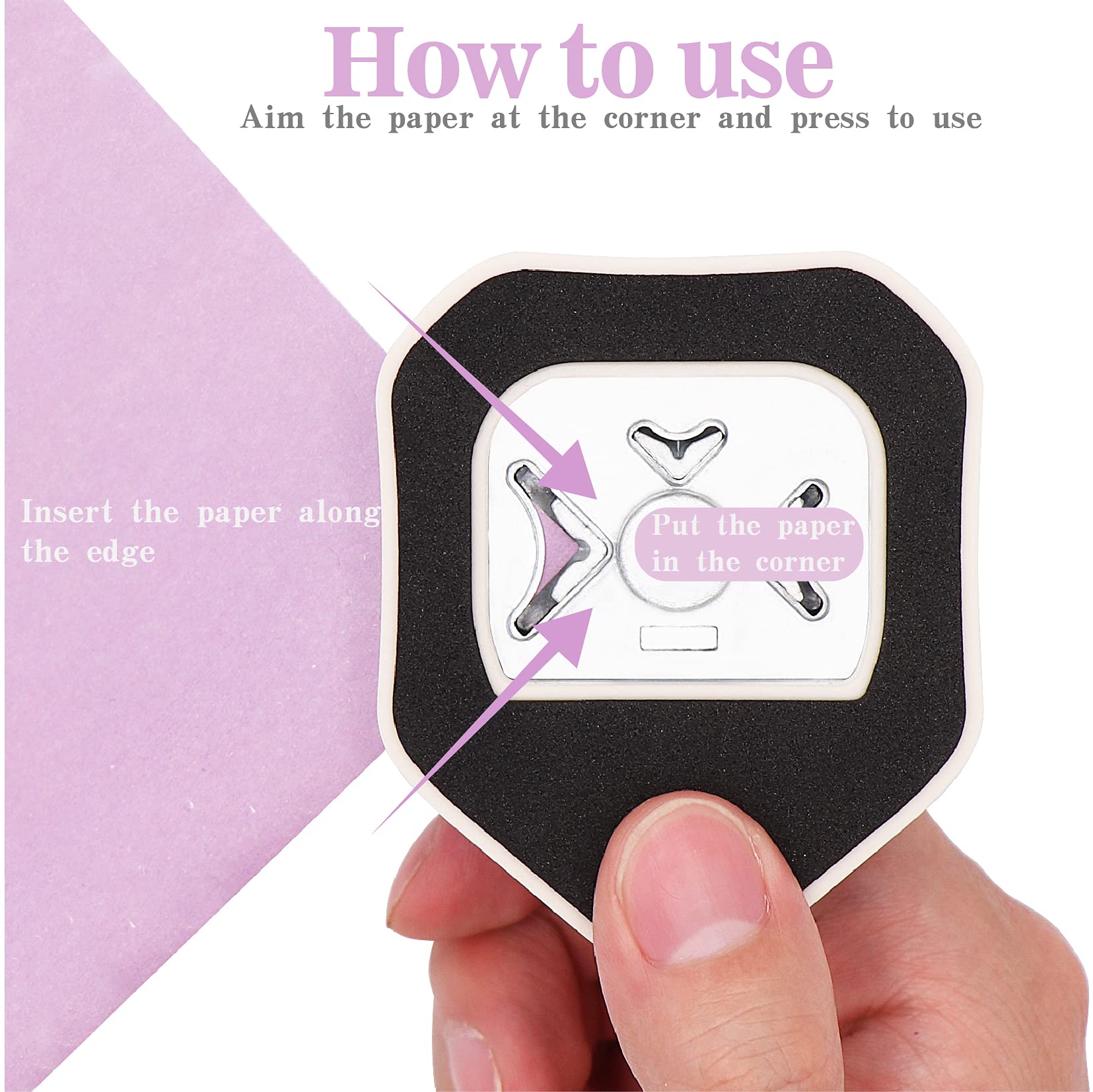 Snapklik.com : 3 In 1 Corner Rounder Paper Punch, 4mm 7mm 10mm Corner ...