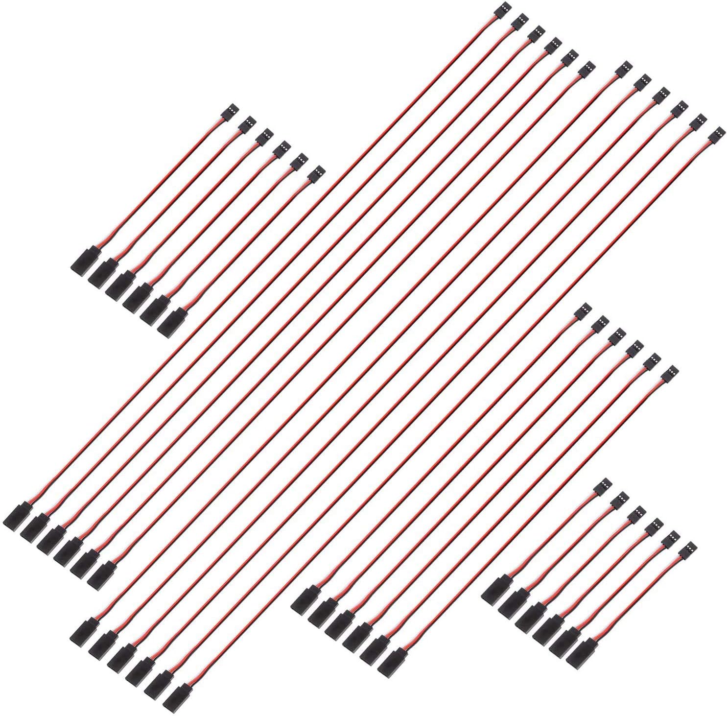 Amazon.com: DYWISHKEY 30 Pieces Male to Female 3-Pin Servo Extension ...