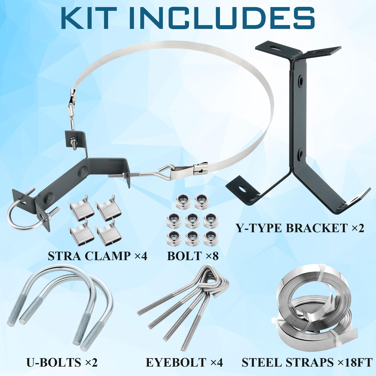 Snapklik.com : Blulu Y-Type Chimney Antenna Mounting Kit