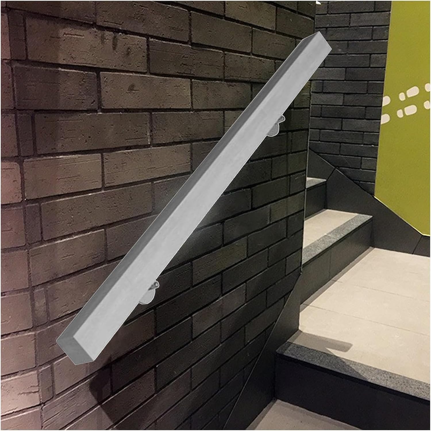 SAFWEL Indoor Stair Railing Balustrades Stainless Steel Handrail Square ...