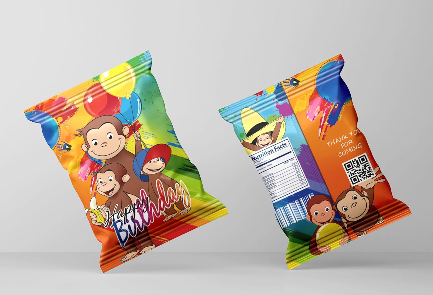 Amazon.com: SANDIAO 12 Piece Cute Monkey Chip Bags, Cute Monkey Party ...