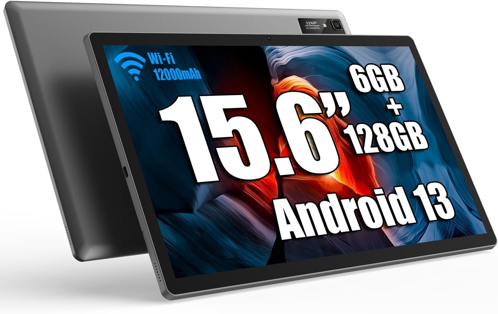 azamp Tablette Mes-B1, 14,1 Pouces Tablette Android 13 avec écran IPS ...