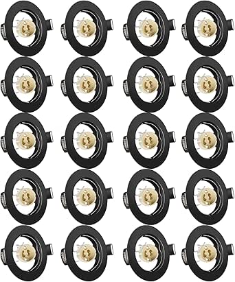 LED Recessed Ceiling Light Mounting Frame Round Black Spotlight ...