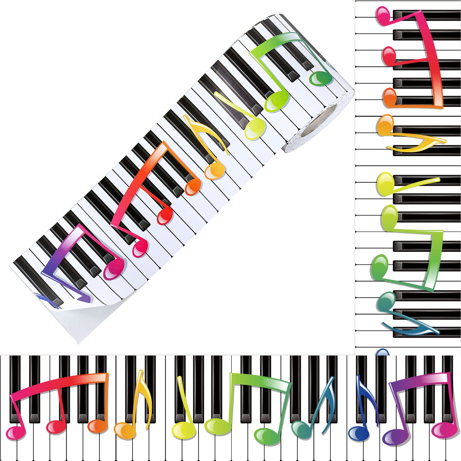 Vertical Music Notes Border