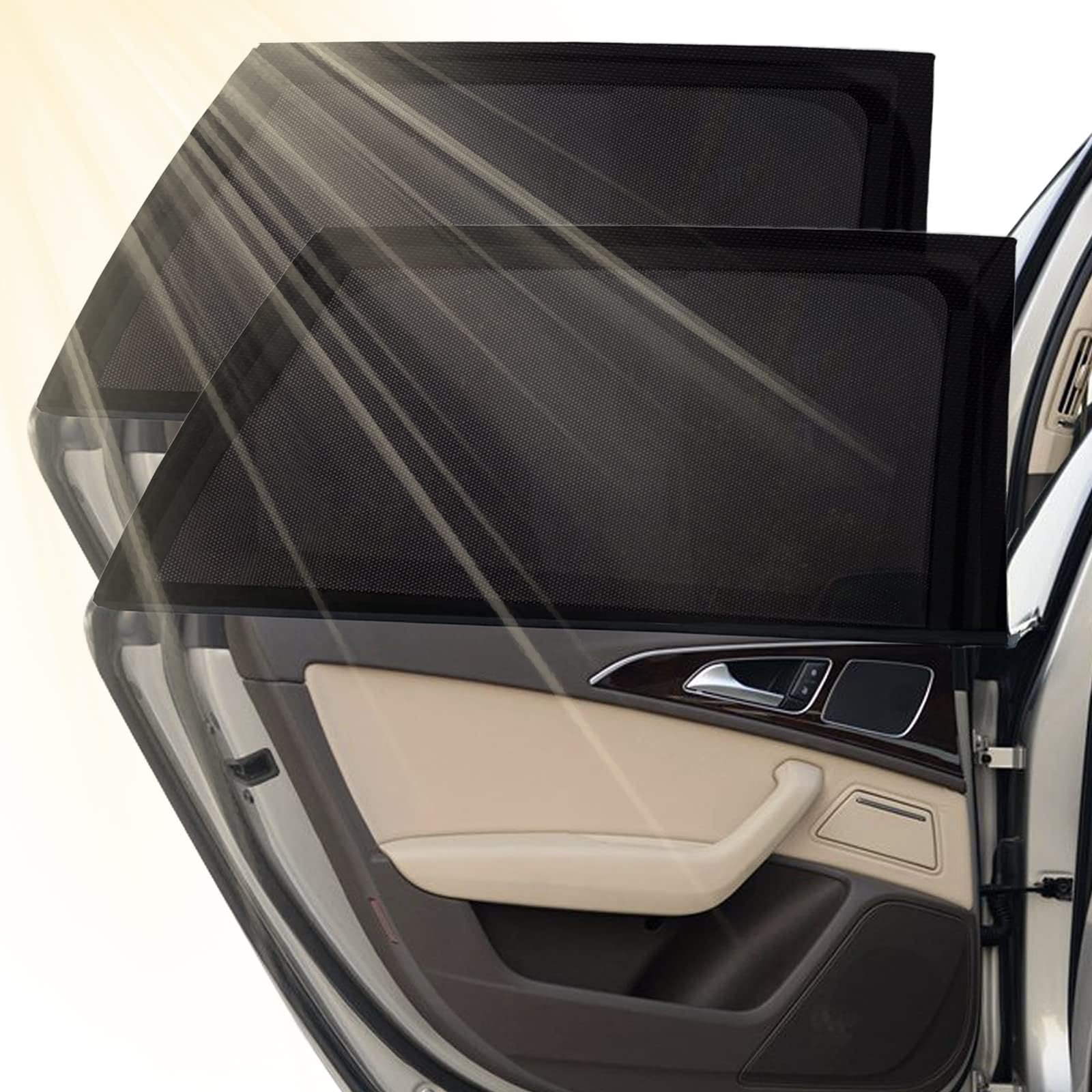 Universal Car Window Sun Shade - 2 Pack Breathable Mesh Car Rear Side ...