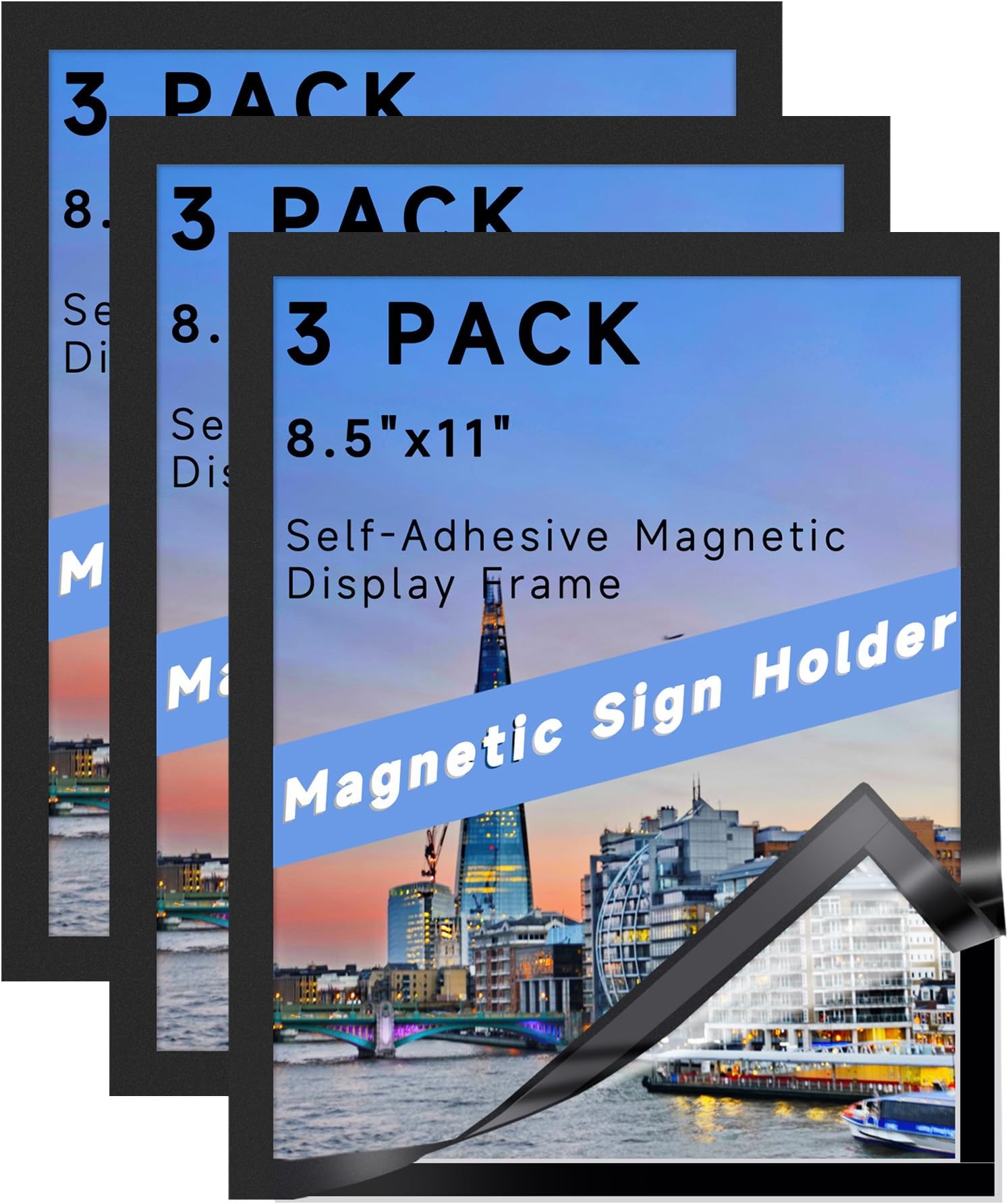 Amazon.com : 20 Pieces 8 x 11.5 Inch Magnetic Sign Holder Magnetic ...