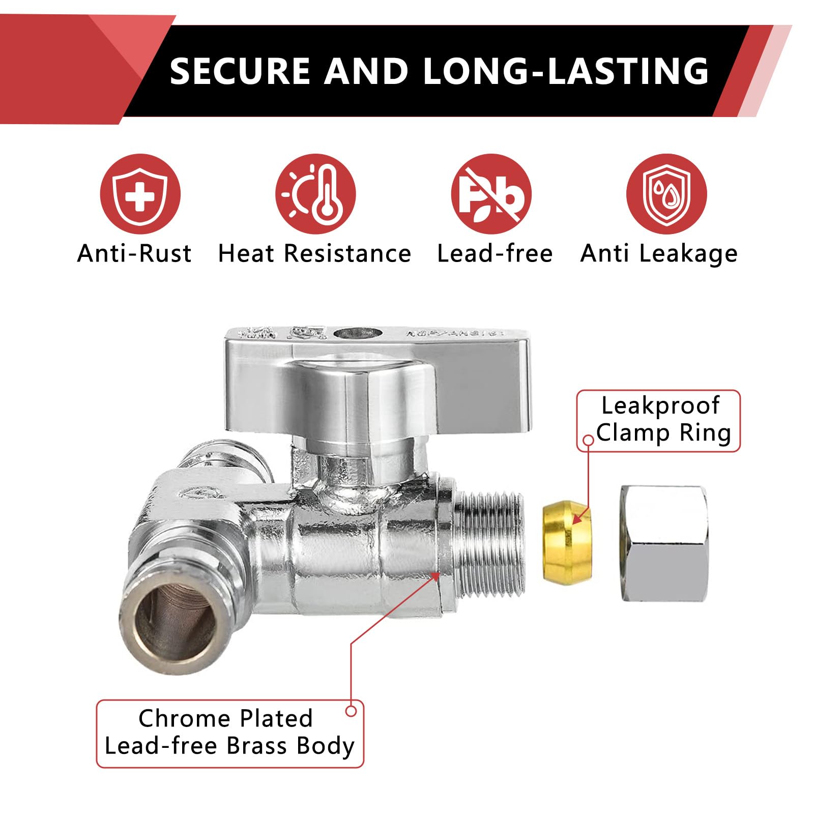 Snapklik.com : 5-Pack EFIELD Pex A Expansion Stop Tee Valve 1/2" PEX-A ...