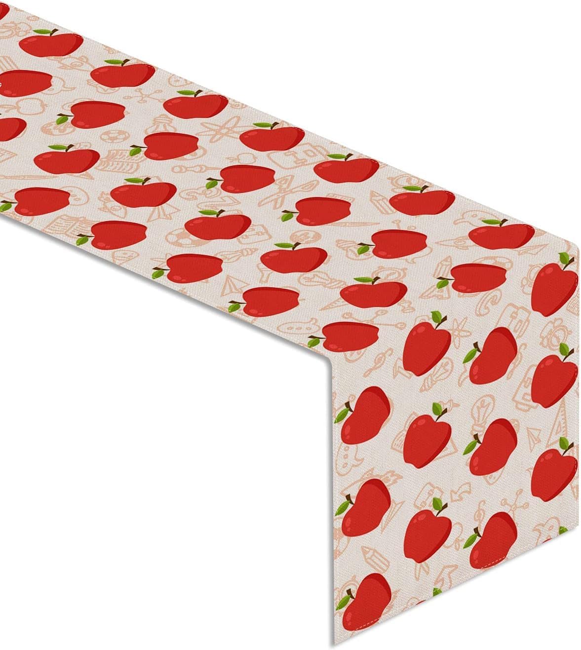 Amazon.com: Rainlemon Linen Apple Table Runner Fall Back to School ...