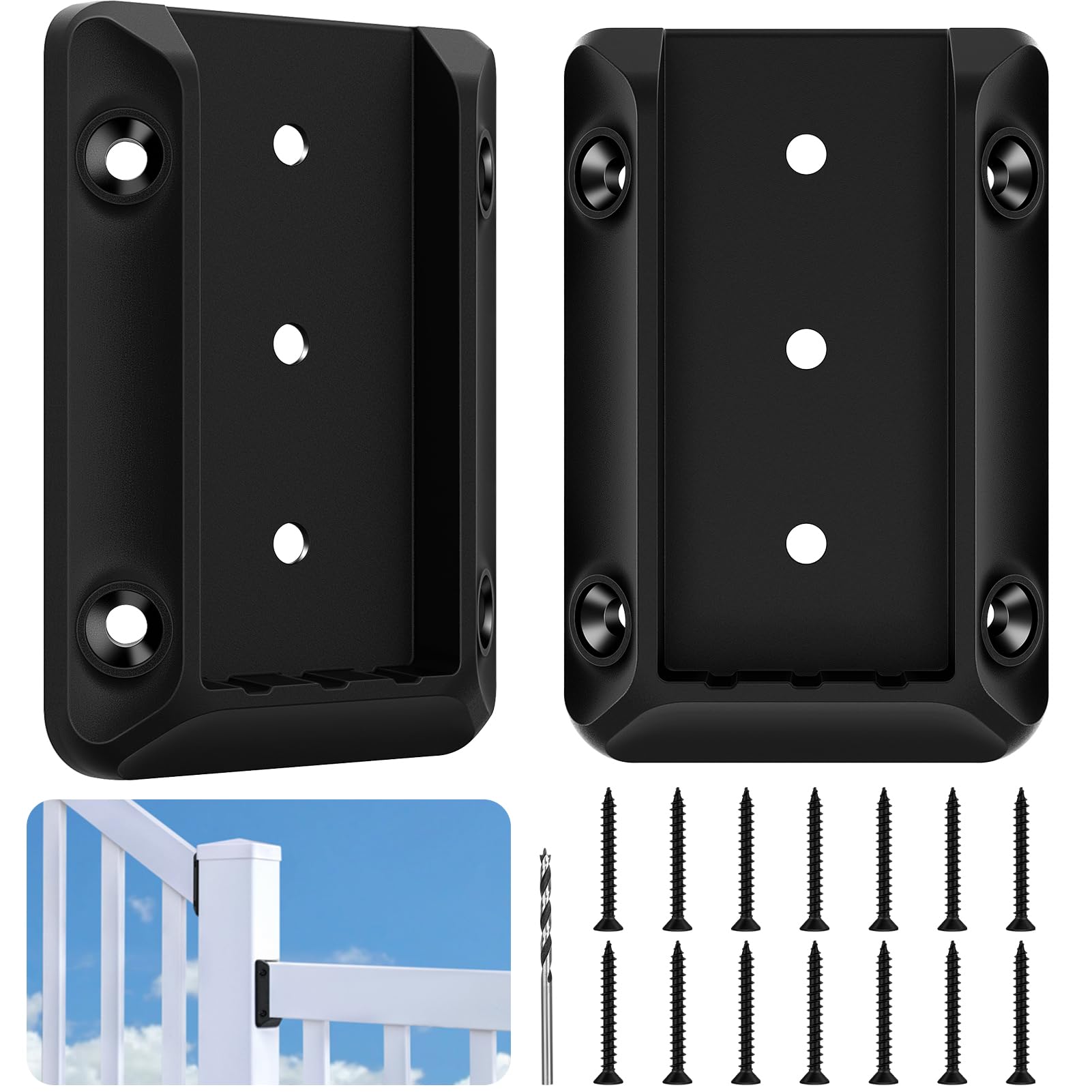 Steel DN Mate 6 PCS Deck Railing Bracket Connectors for 2x4 (Actual 1.5 ...