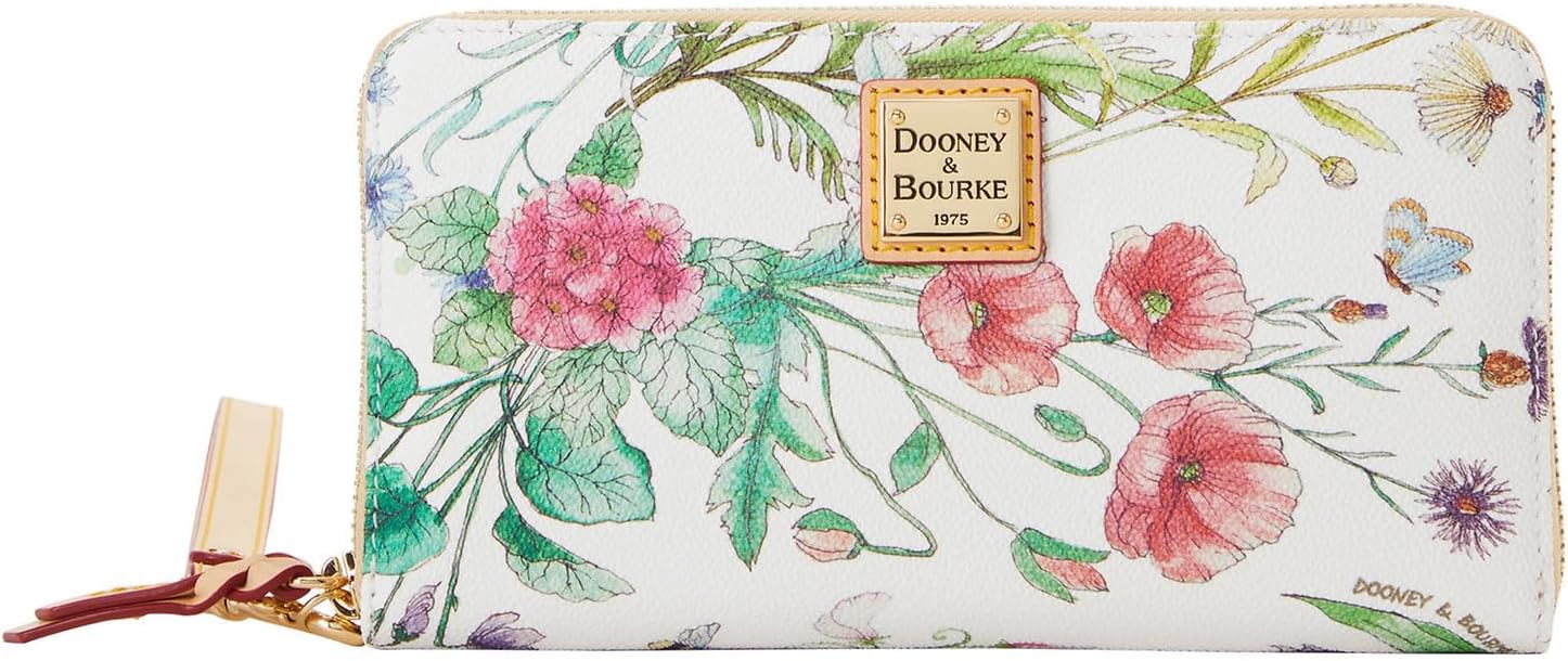 Dooney & Bourke Handbag, Botanical Collection Large Zip Around Wristlet ...