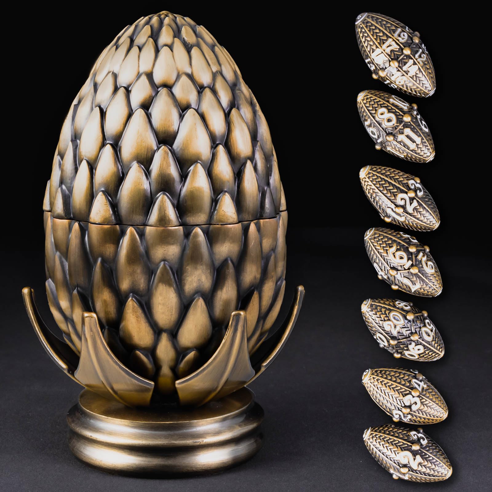 Amazon.com: OUKELANWO Dragon Egg for DND Dice Set, Metal Dungeons and ...