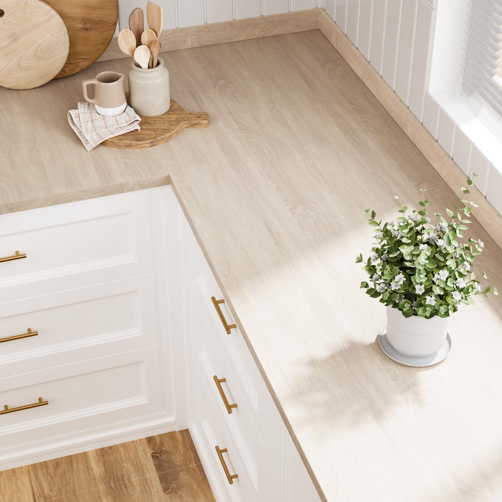 Snapklik.com : White Oak Wood Contact Paper Peel And Stick Waterproof ...
