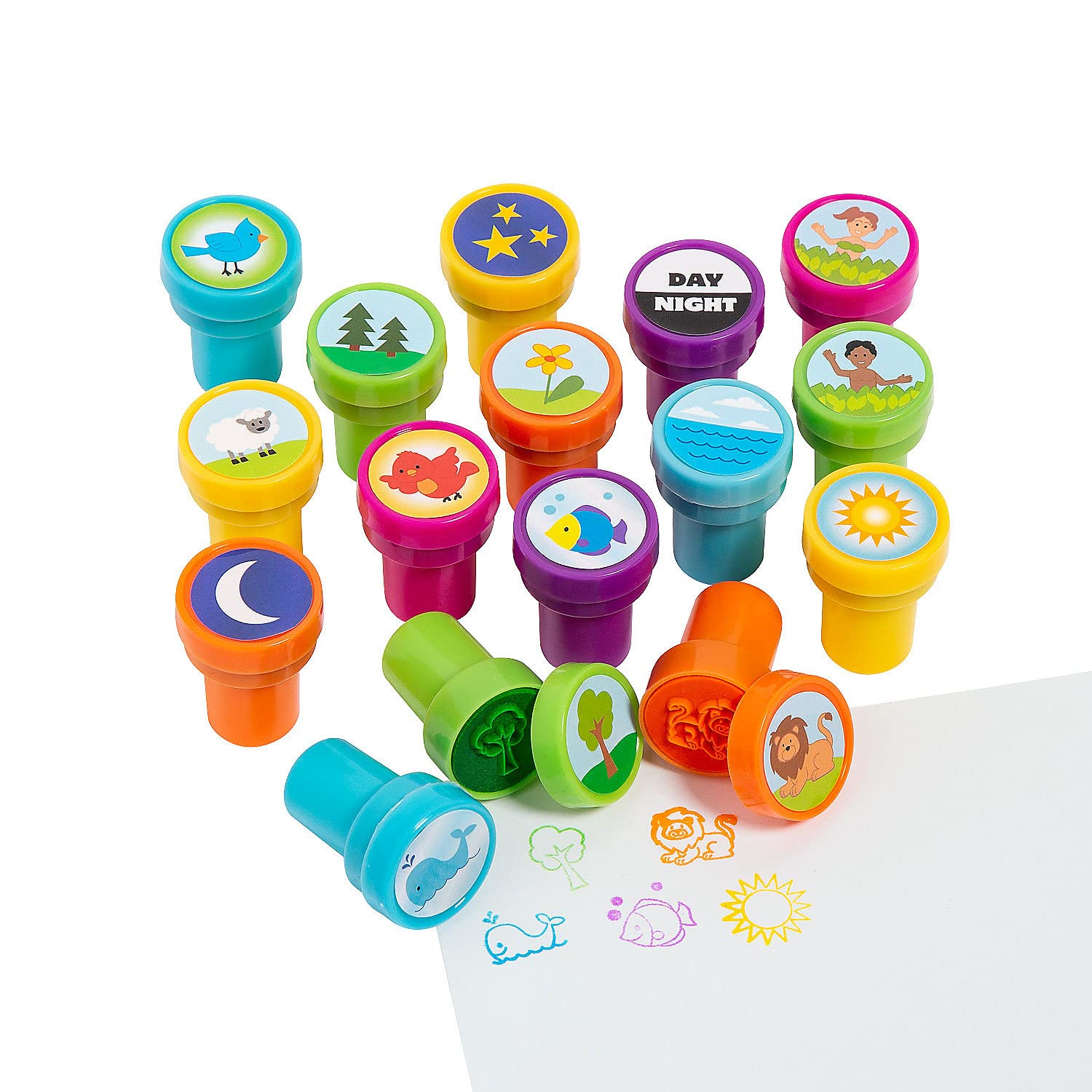 Amazon.com: Fun Express Creation Story Stampers - Creative Stamps for ...