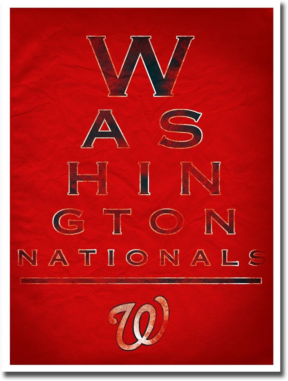 Amazon.com: Washington Nationals Baseball Art MLB Poster Print 16x20 ...