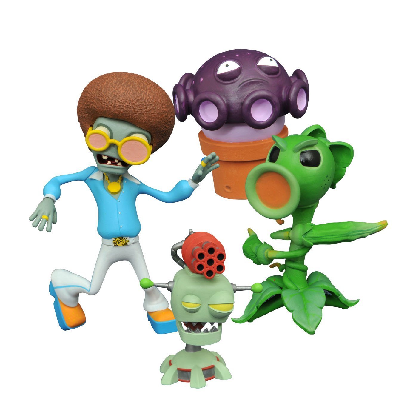 Diamond Select Toys Plants Vs Zombies Peashooter Vs Browncoat Disco ...