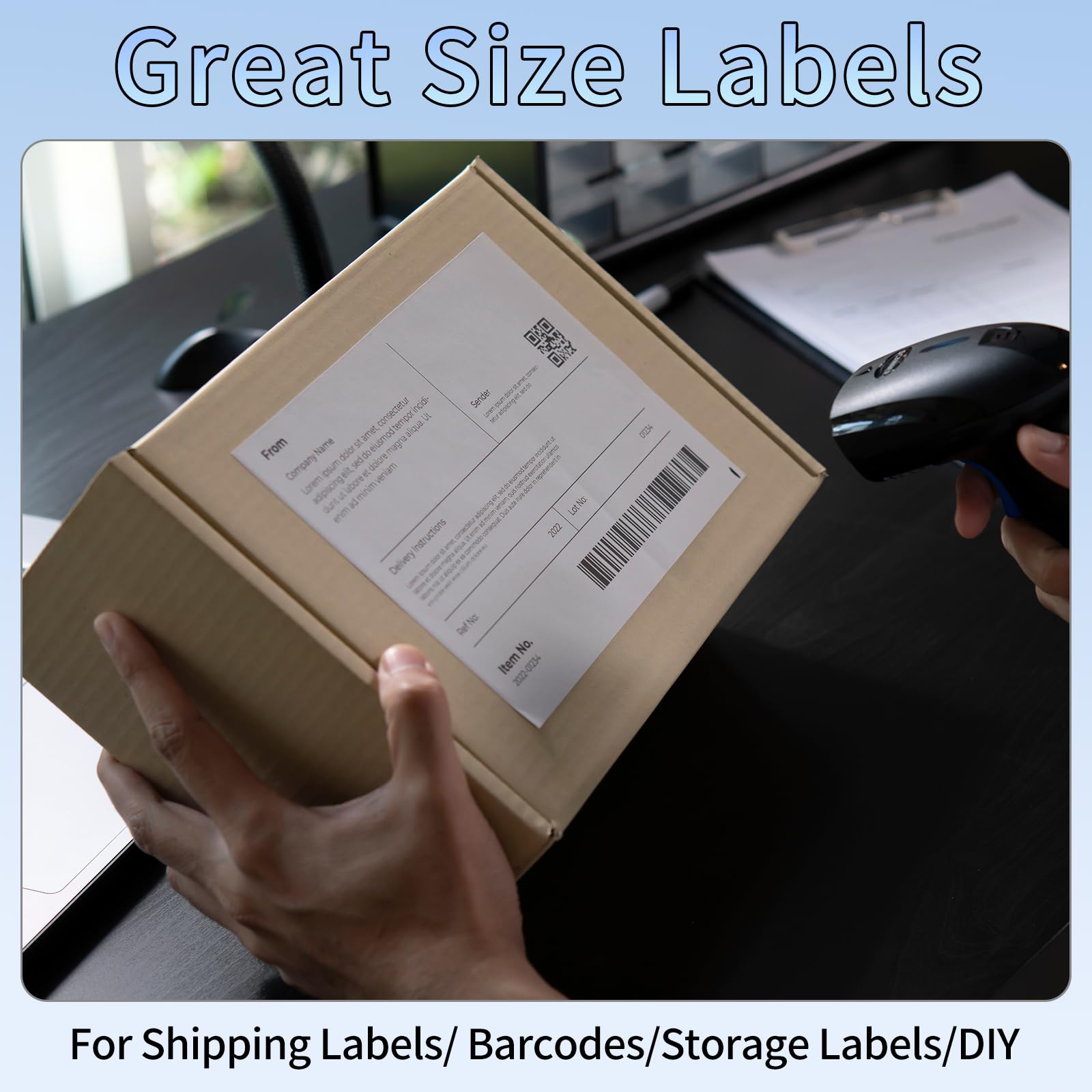 Snapklik.com : Full Sheet Sticker Paper, 8.5" X 11" Full Page Labels ...