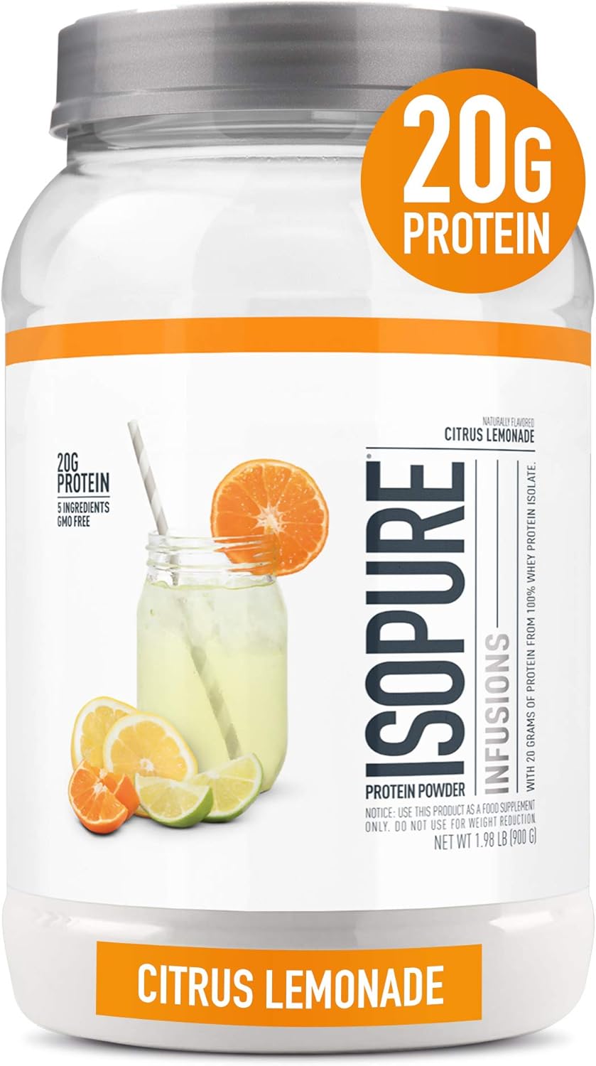 Amazon.com: Isopure Protein Powder, Clear Whey Isolate Protein, Post ...
