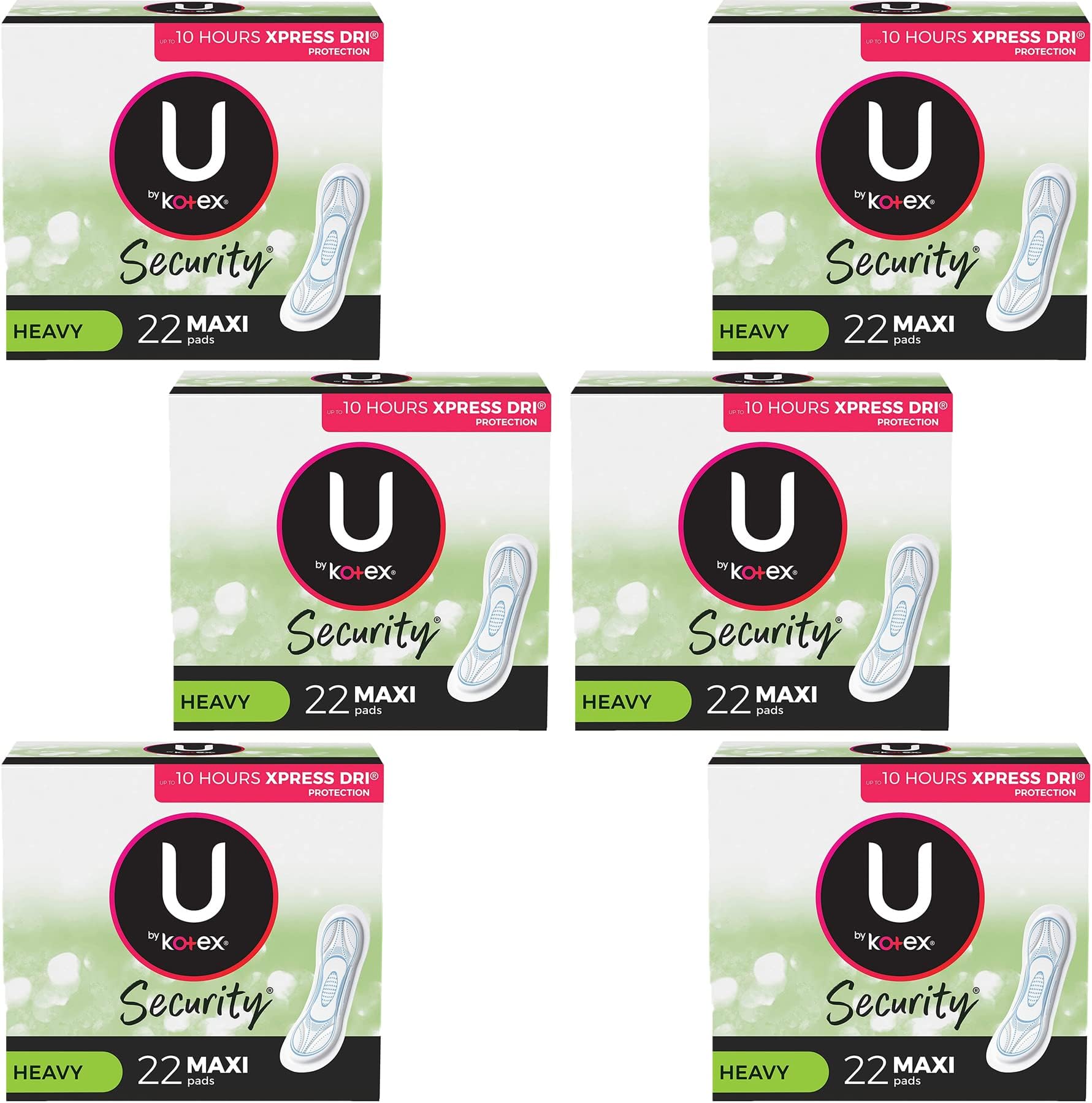 Amazon.com: U by Kotex Maxi Pads, Long, Super Unscented 22 ea (Pack of ...