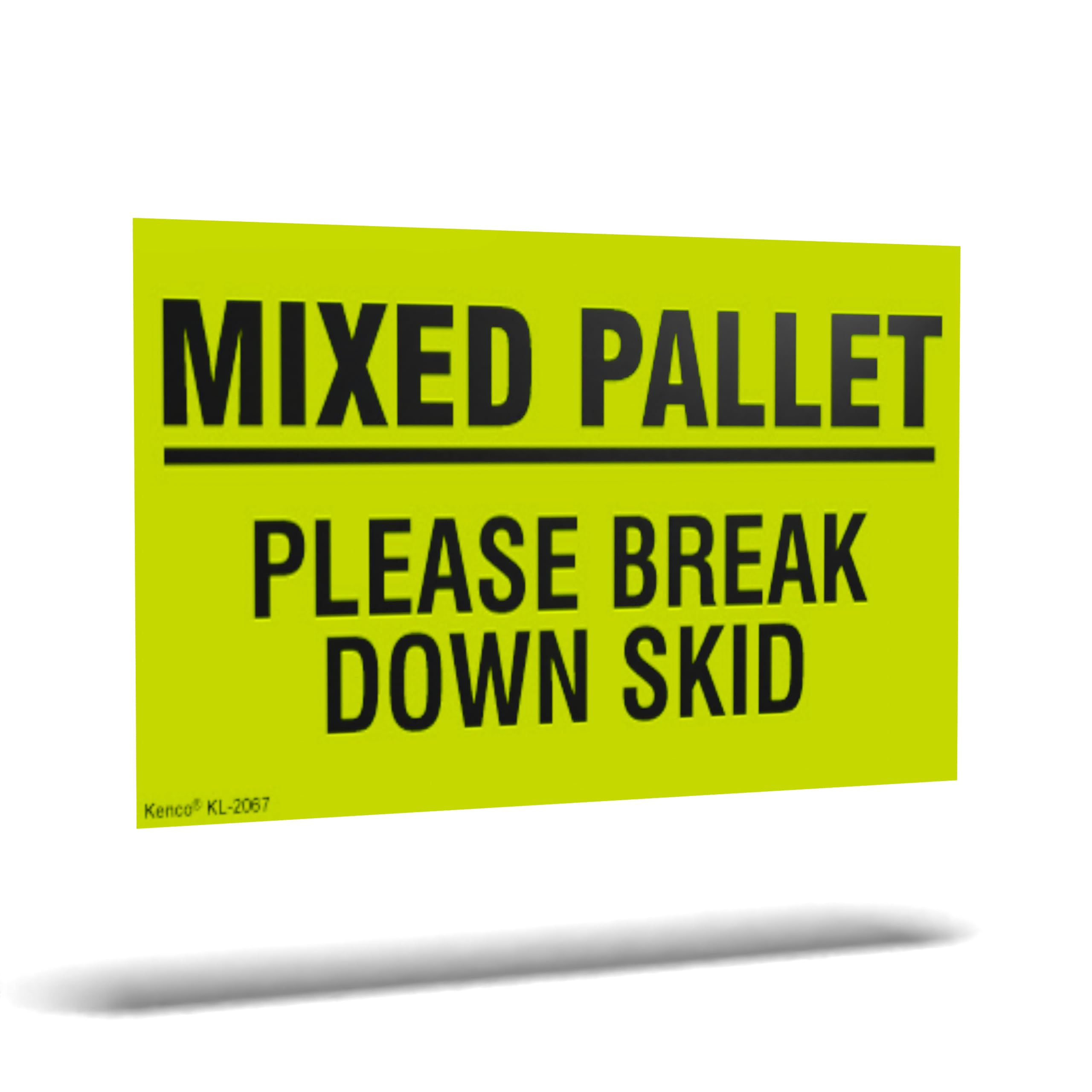 Amazon.com : Kenco 3" X 5" Mixed Pallet Please Break Down Skid Stickers ...