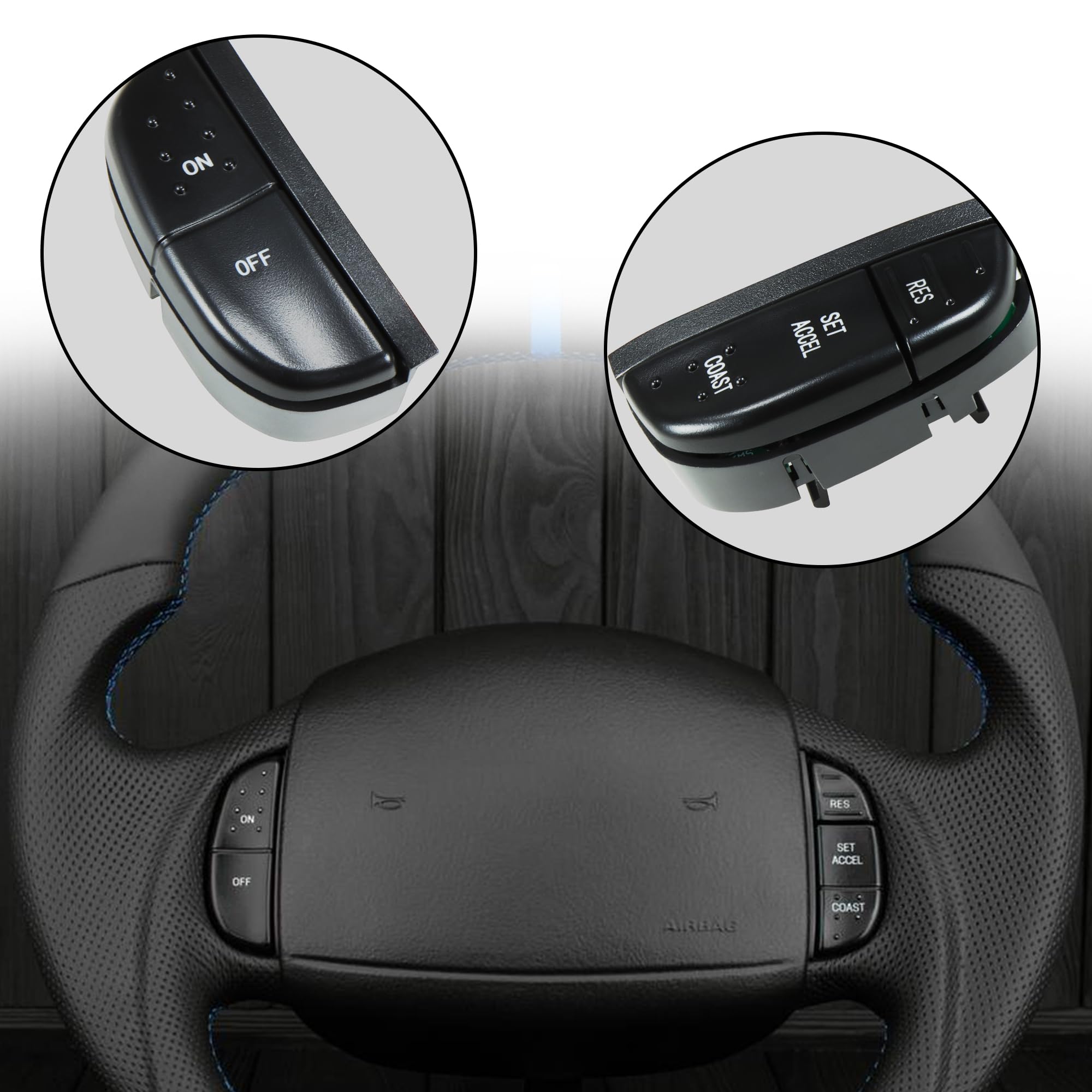 Snapklik.com : BASIKER Steering Wheel Cruise Control Switch Buttons ...