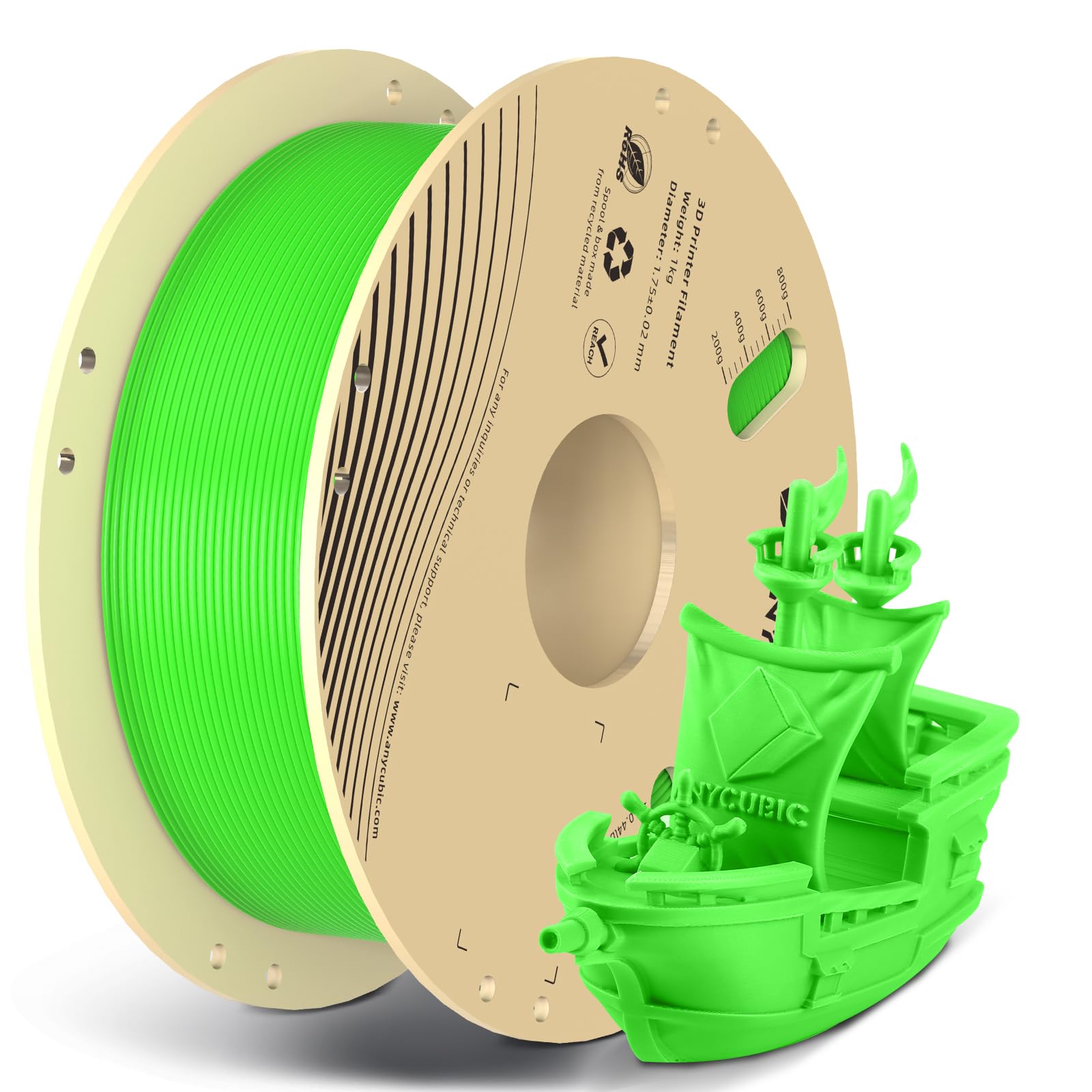 ANYCUBIC PLA Filament, 1.75mm 3D Printing PLA Filament with RFID ...