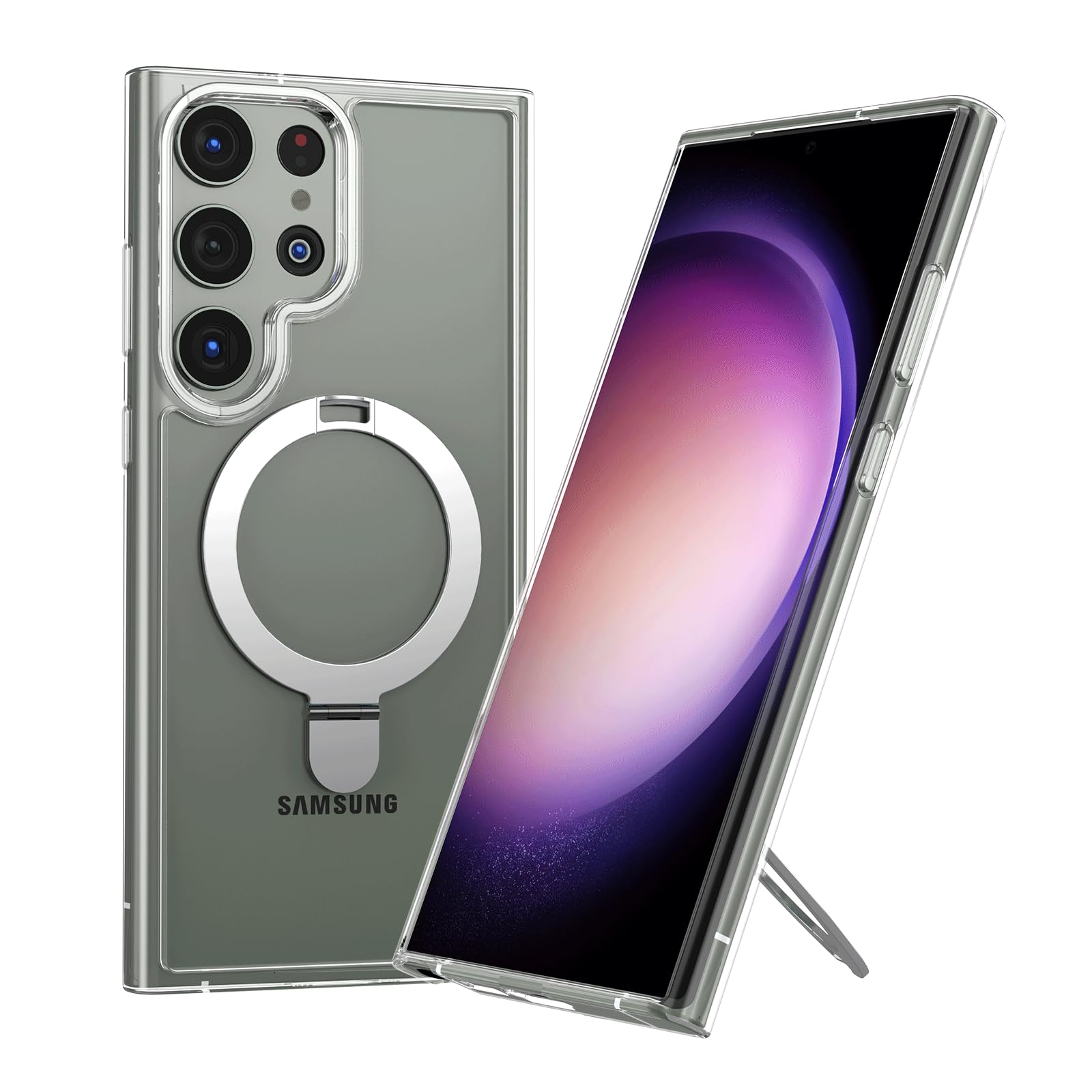 Holidi for MagSafe Stand Samsung S23 Ultra Case, Strong Magnetic ...