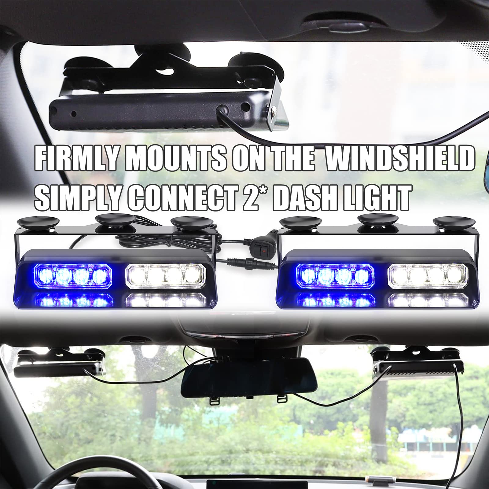 Snapklik.com : WINECO 2 In 1 16 Led Emergency Dash Strobe Lights ...