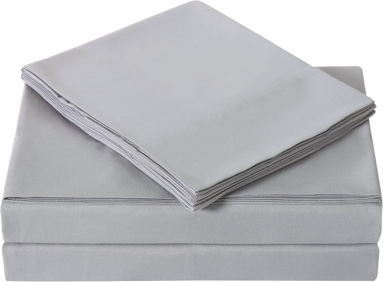 Amazon.com: Truly Soft Everyday Sheet Set Grey Polyester 3-Piece Twin ...