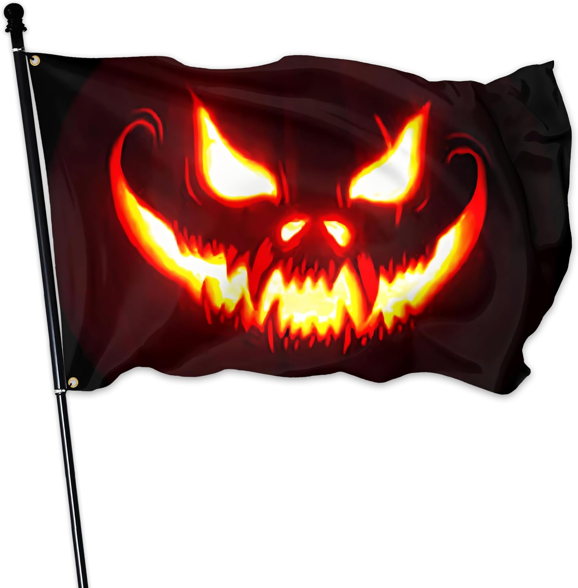 Amazon.com : NASIAN Scary Halloween Pumpkin Flags - 3x5 Double Sided ...