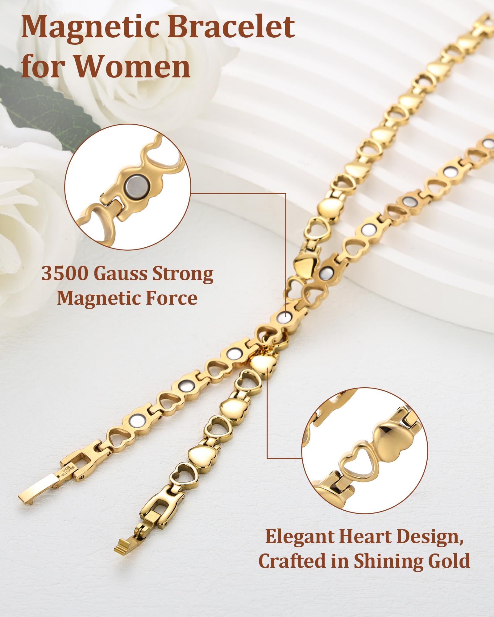 Snapklik.com : BioMag Magnetic Bracelet For Women, Titanium Steel ...