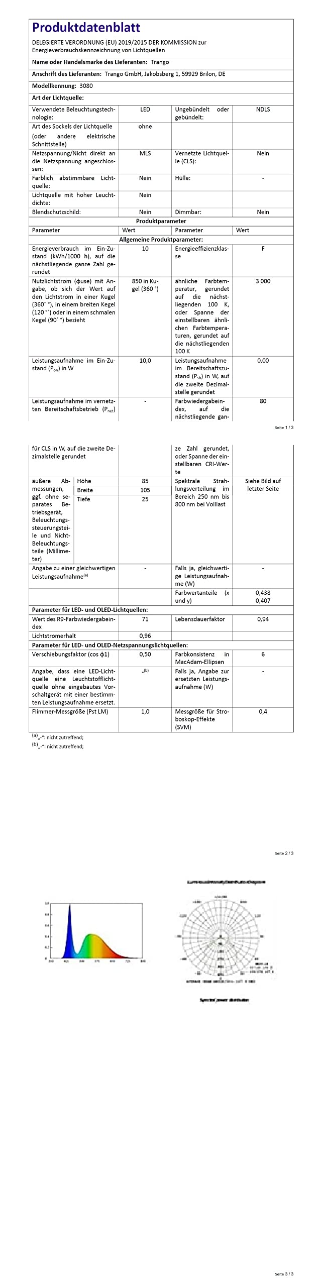 ledscom.de LED Gartenstrahler FLIN mit Erdspieß & Stecker für außen ...