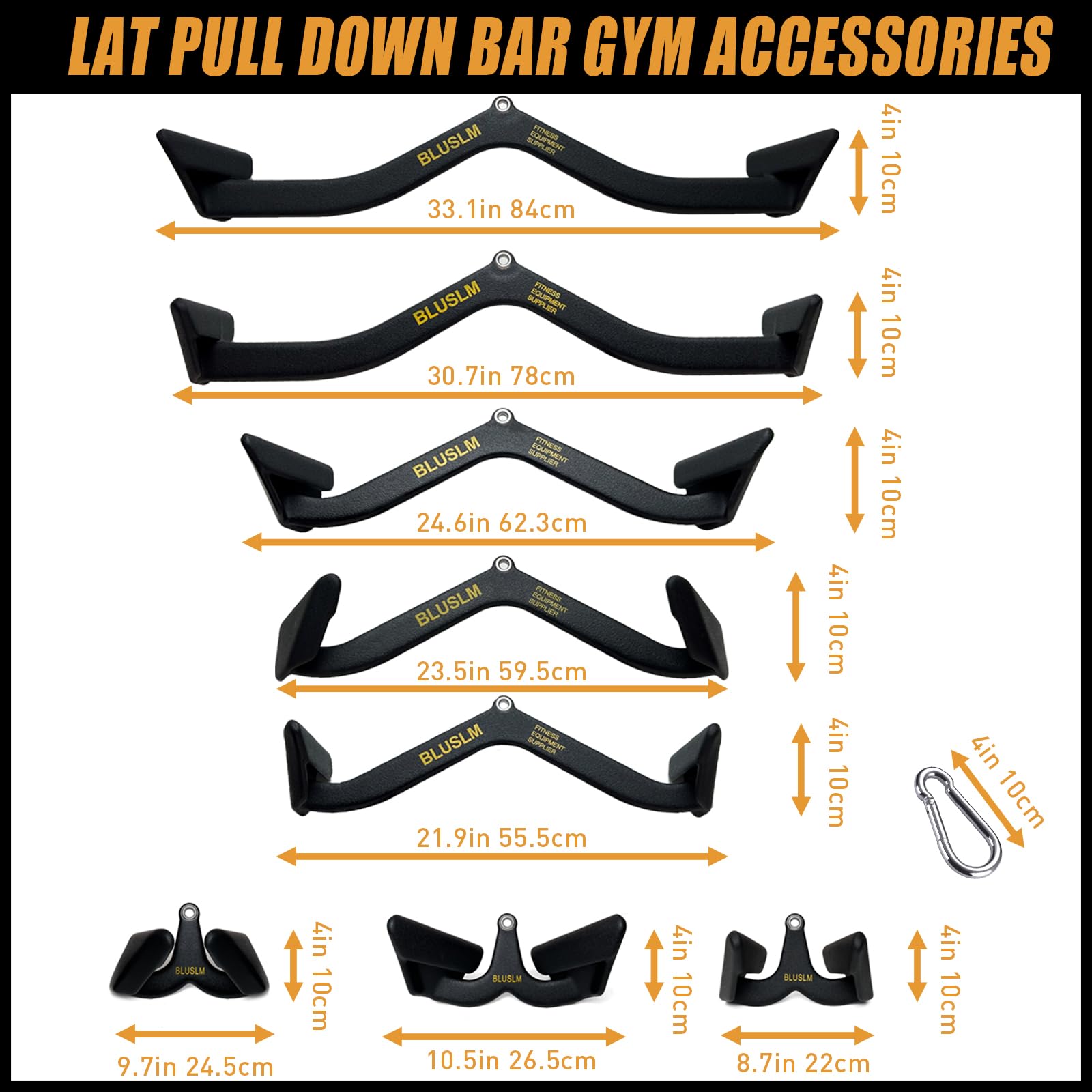 Snapklik.com : BLUSLM LAT Pull Down Bar T Bar Row Attachment, V Bar ...
