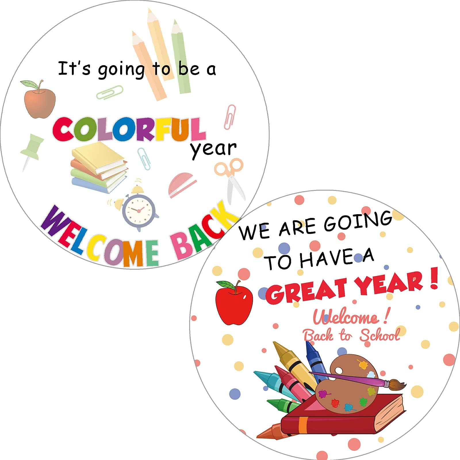 Amazon.com: wootile Welcome Back-to-School Stickers Happiness Back to ...
