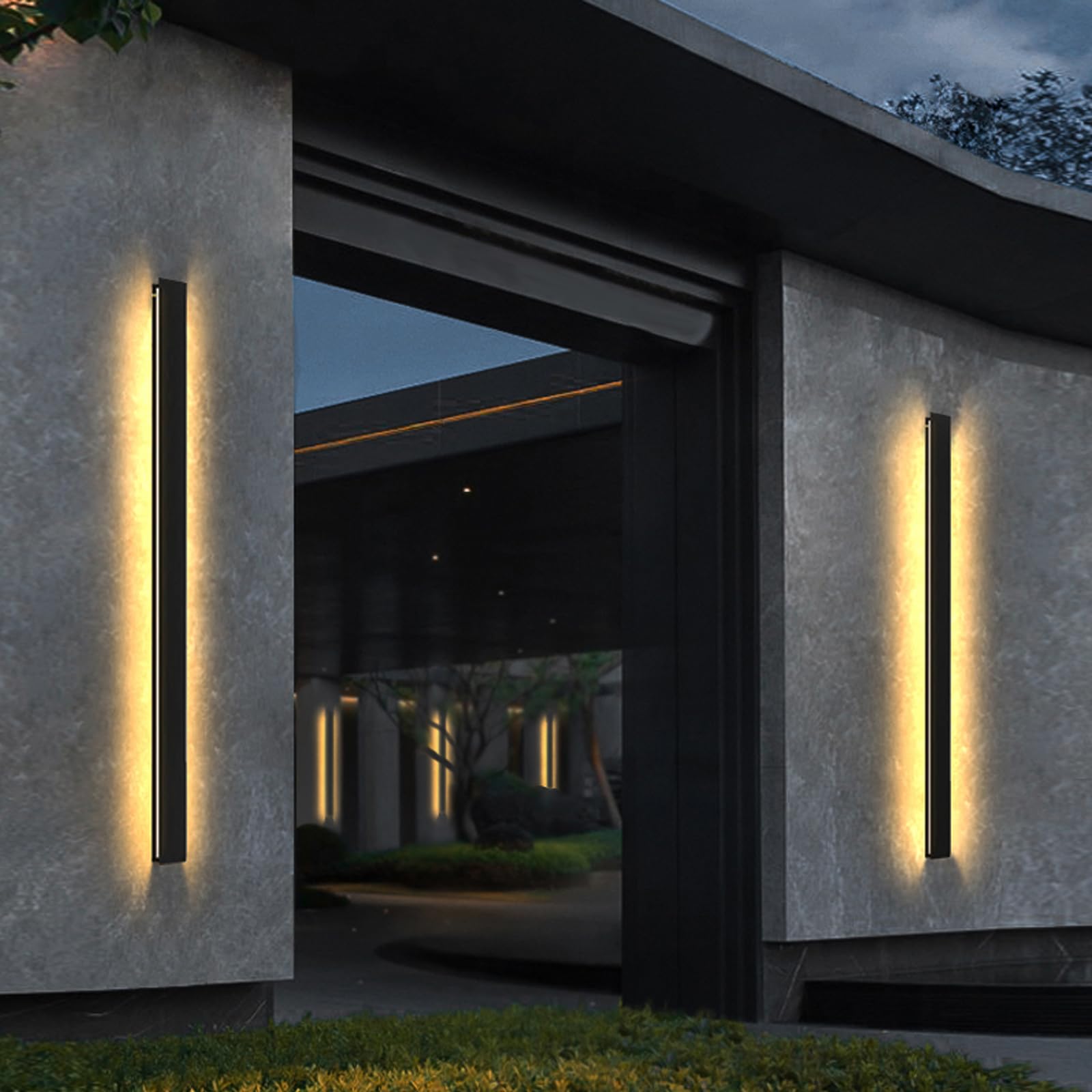 EWIMXSVC 31.5inch Long Outdoor Wall Lights, Black Outdoor Sconce Lights ...