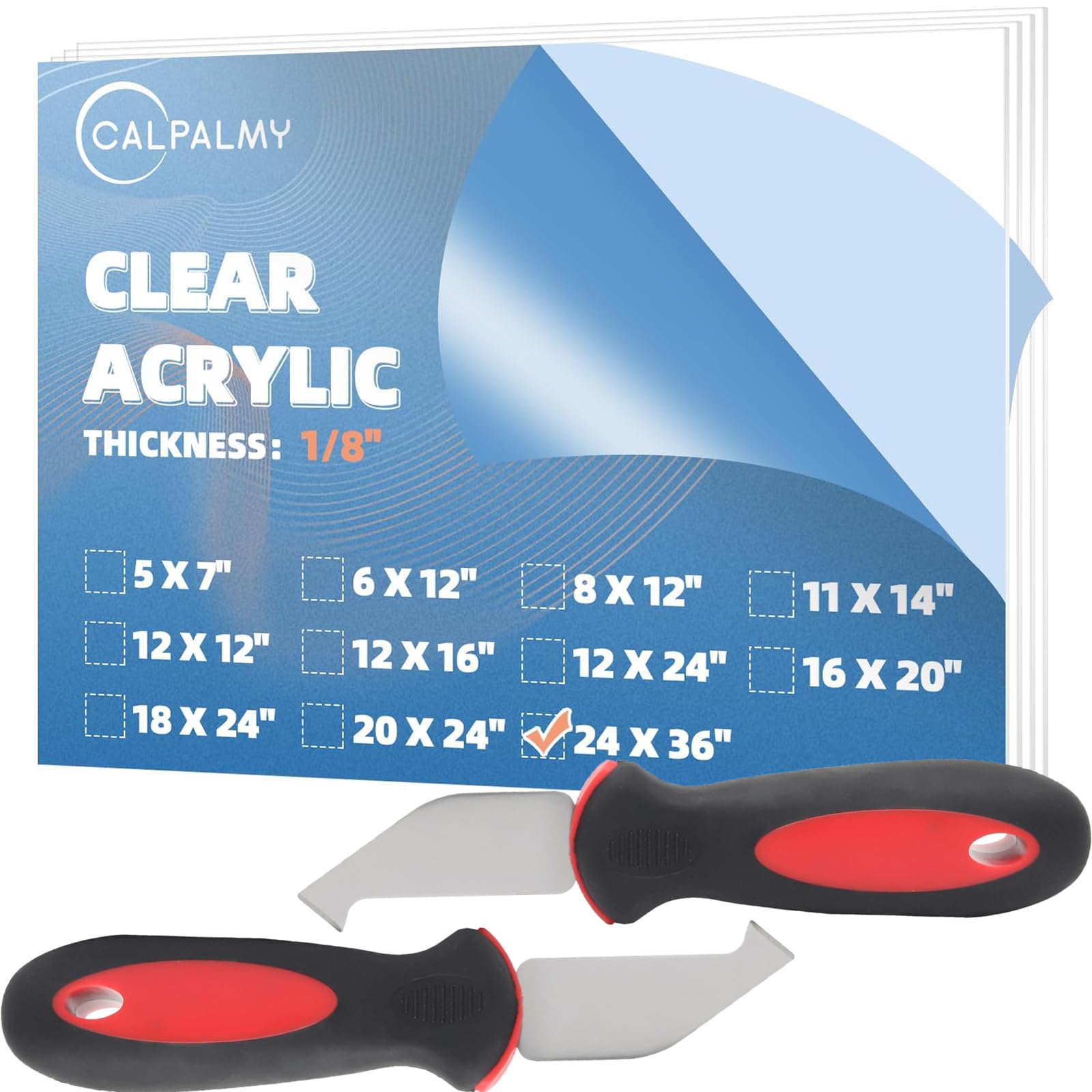 Amazon.com: (2 Pack) 1/8" Acrylic Sheets 24 x 36" and (2 Sets) Acrylic ...