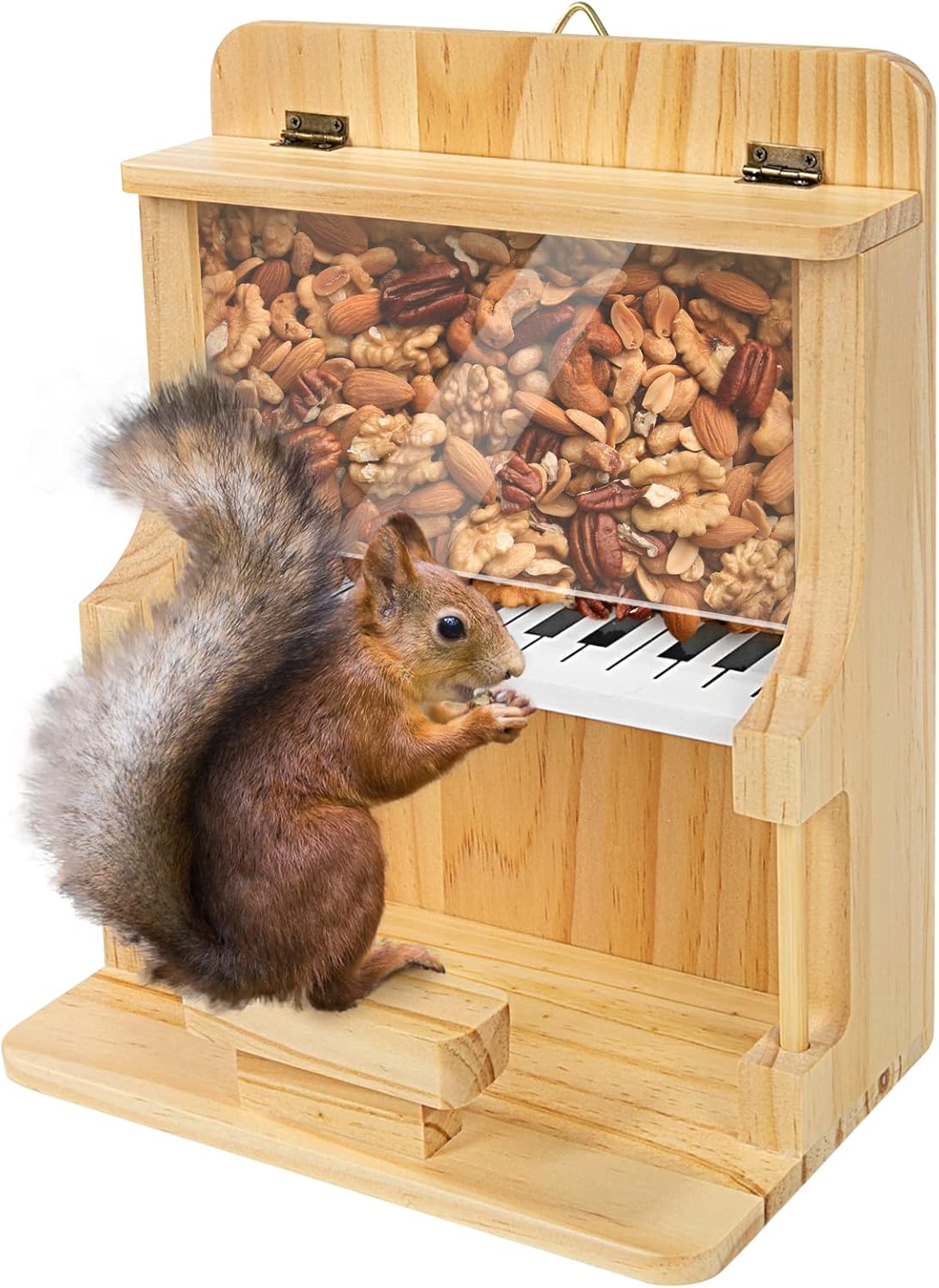 Amazon.com : Squirrel Feeders for Outside in Piano Style- Hard Pine ...