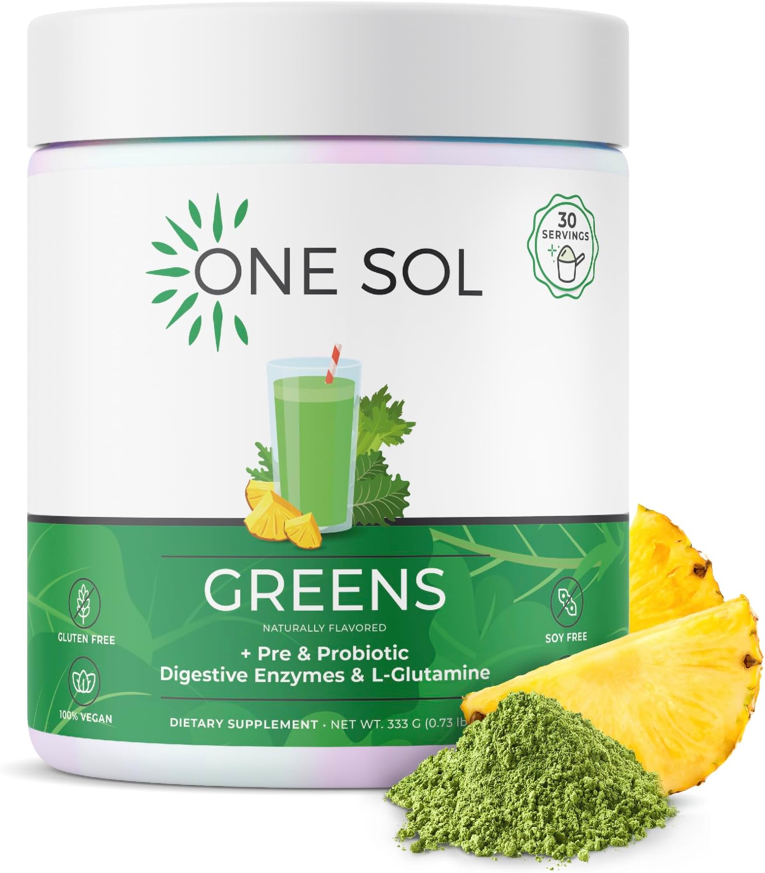 Amazon.com: One Sol Greens, Super Greens Powder to Reduce Bloating ...