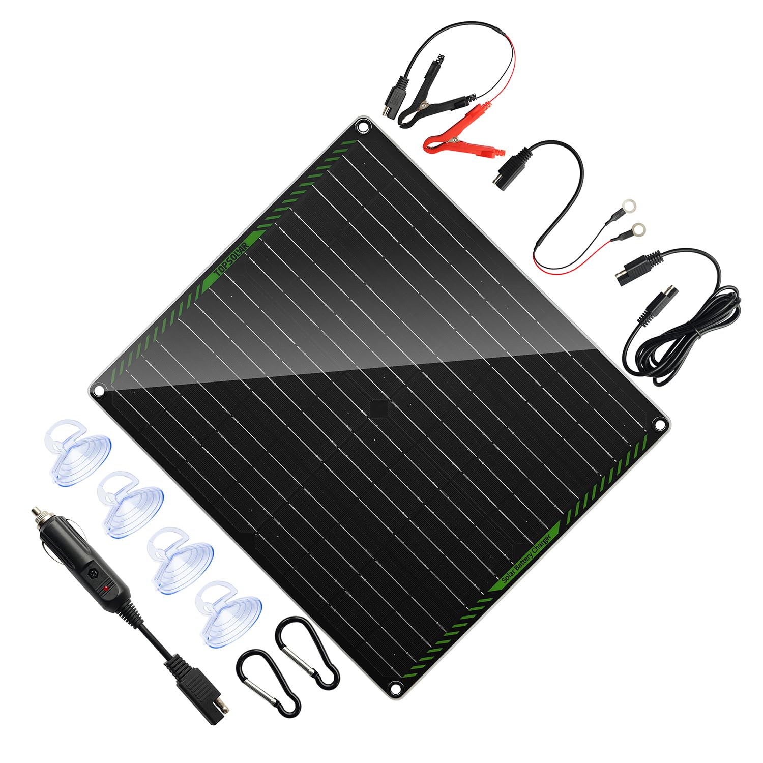 Amazon.com: Topsolar 20 Watt 18 Volt Solar Trickle Charger 20 Watt 18 ...