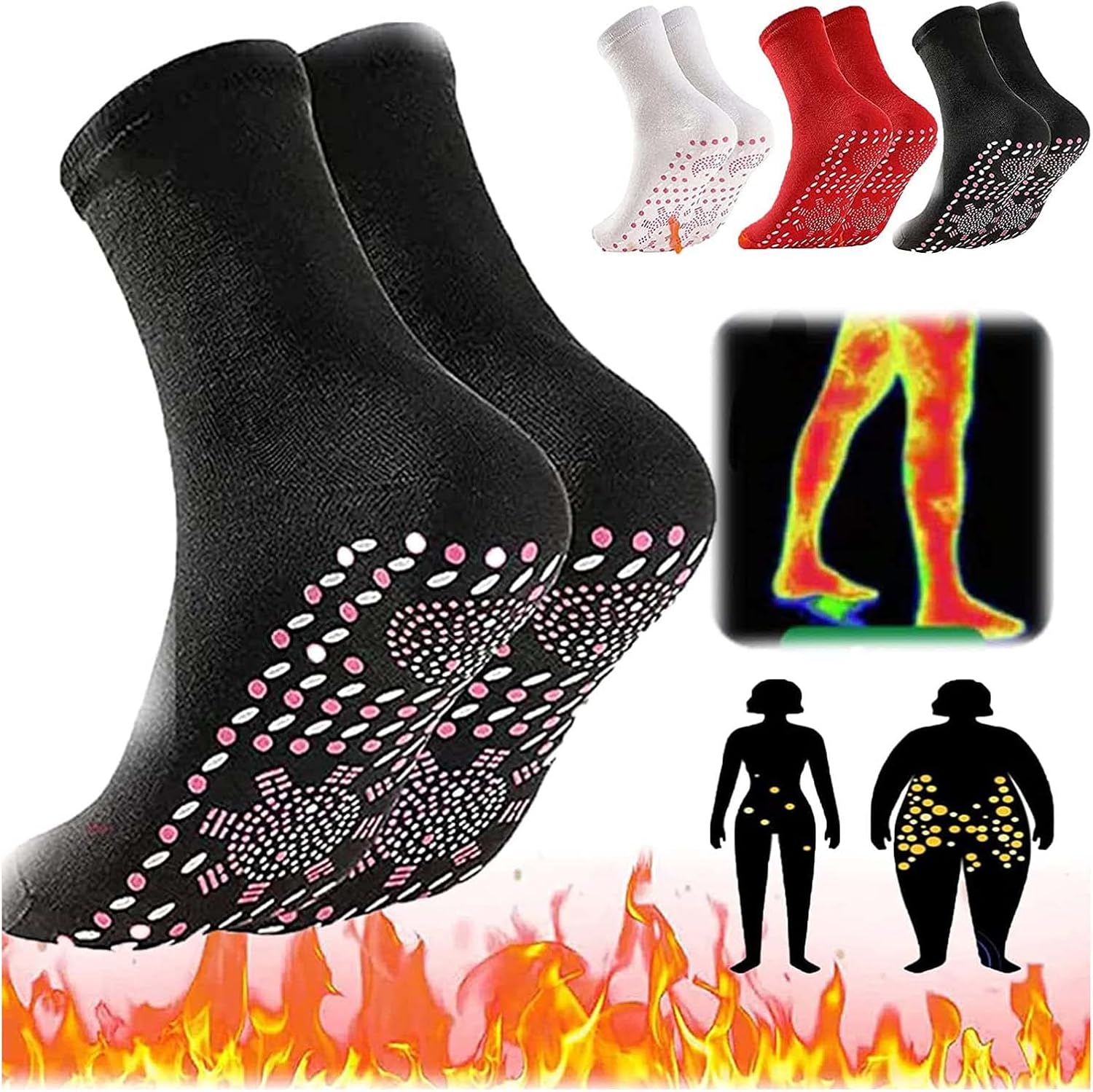 Afiz Tourmaline Slimming Health Sock, Veinesheal Thermotherapeutic Sock ...