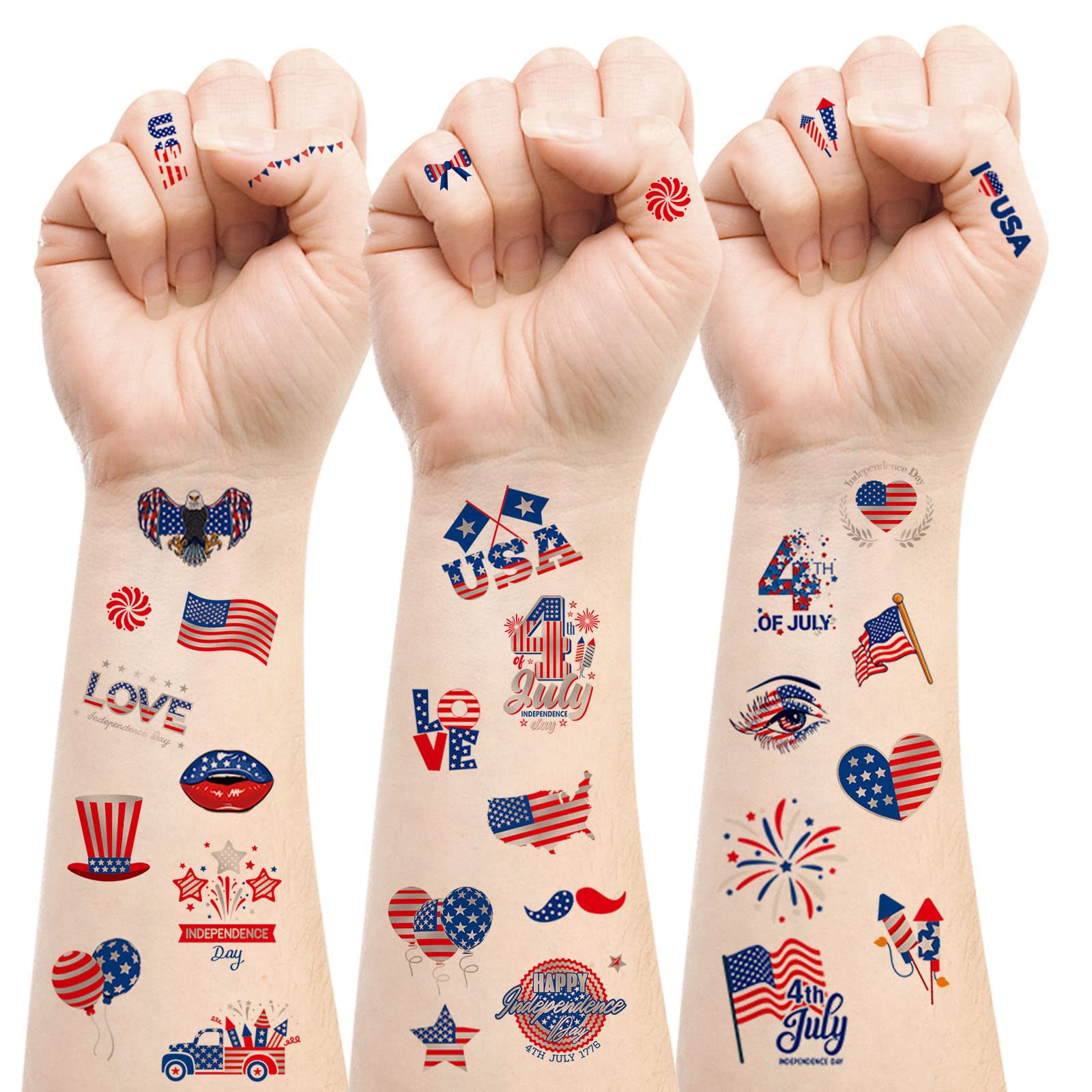 Julz Tattoos Amazon.com : HOWAF 88pcs 4th Of July Temporary Tattoos