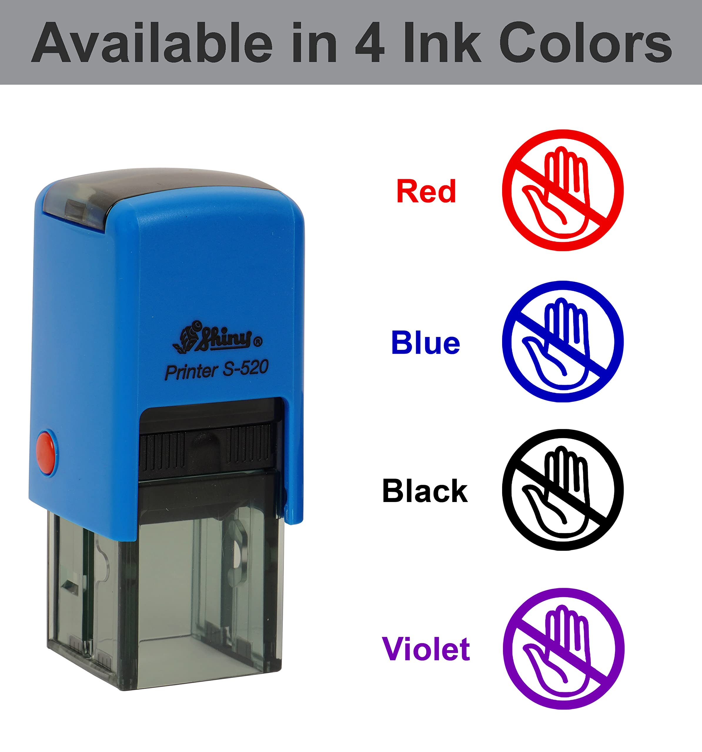 Round Rubber Stamp With Hand