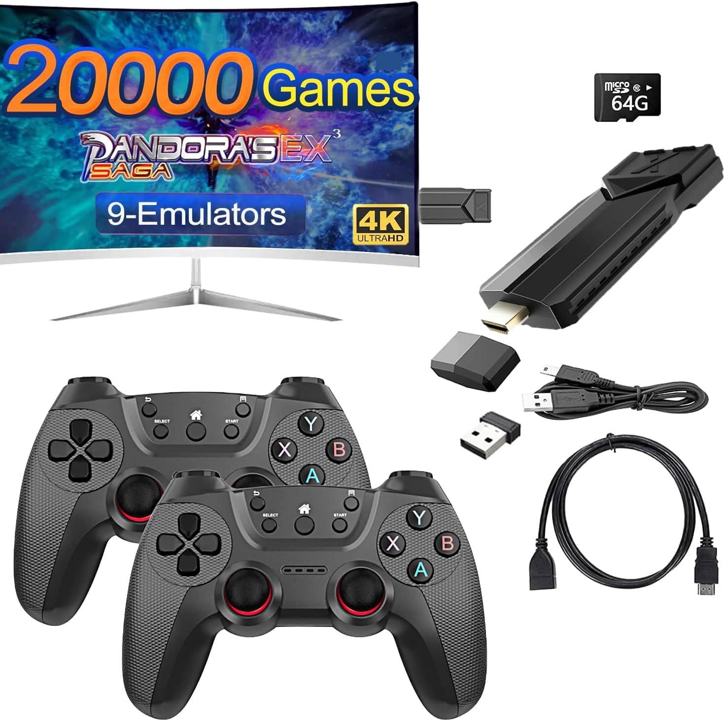 Amazon.com: KZLVN Retro Game Console 20,000+ Games, Retro Play Game ...