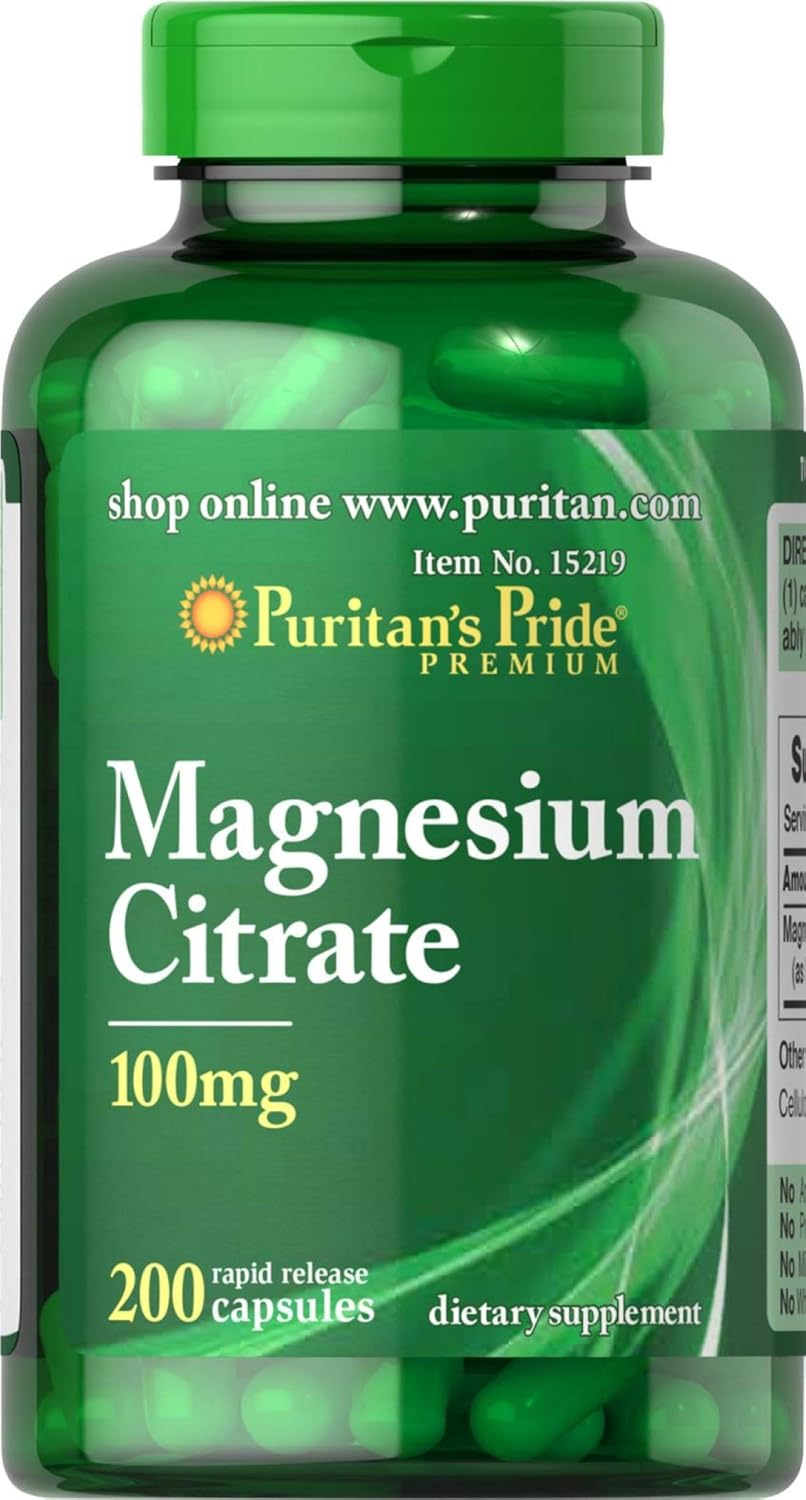 Amazon.com: Magnesium Citrate 100 mg,Supports a Calm, Relaxed Mood, 200 ...