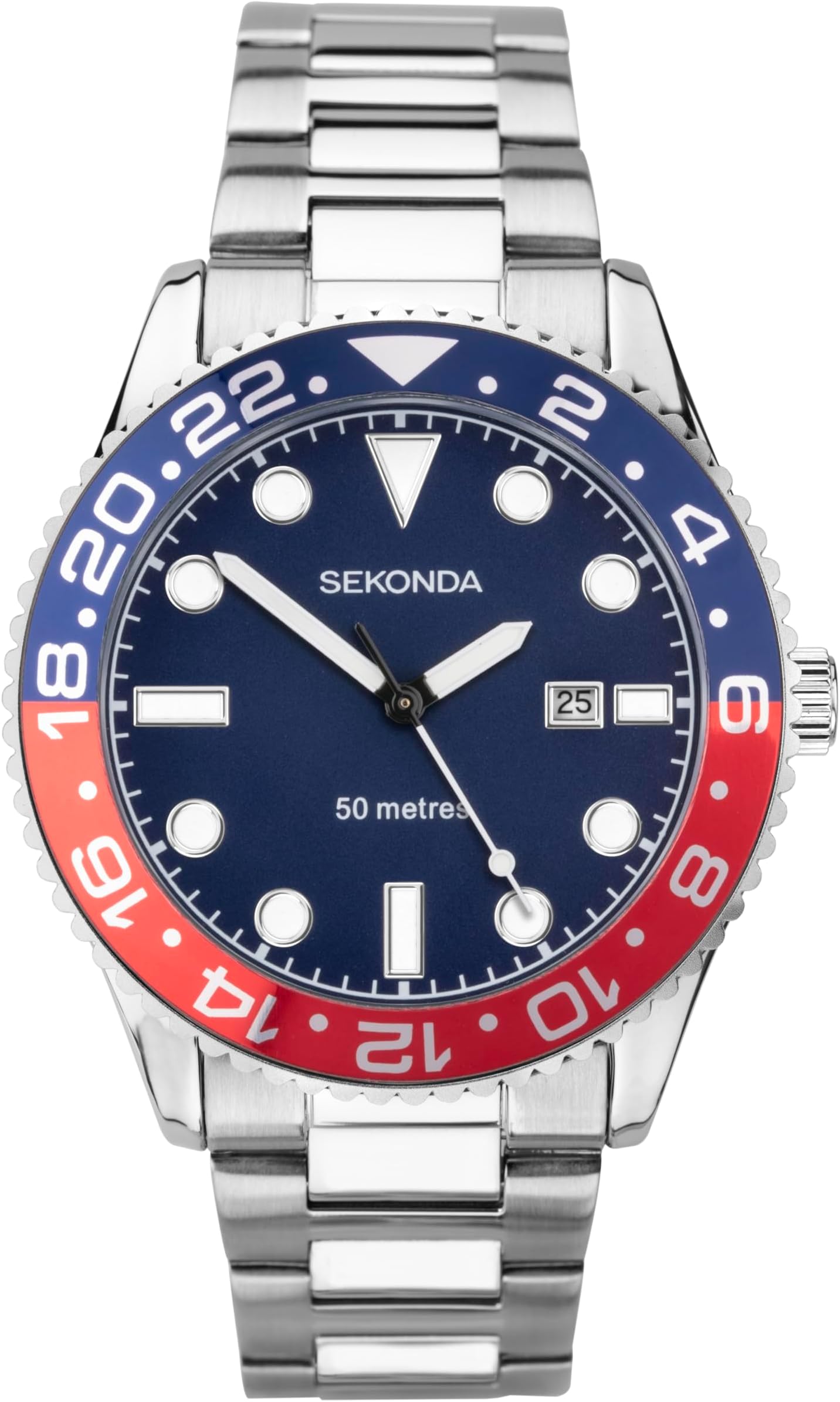 Sekonda Dive Ocean Men's 45mm Quartz Watch in Blue with Analogue Date ...