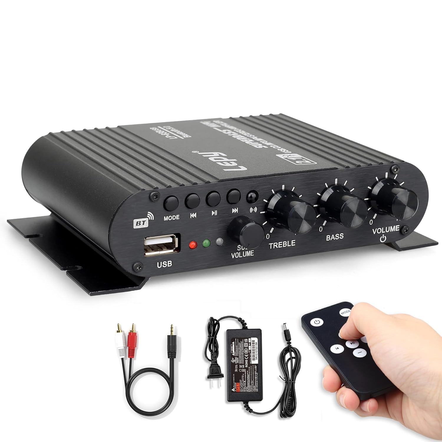 Amazon.com: LP-838 2.1 Bluetooth Amplifier 38W+38W+50W Power Output ...