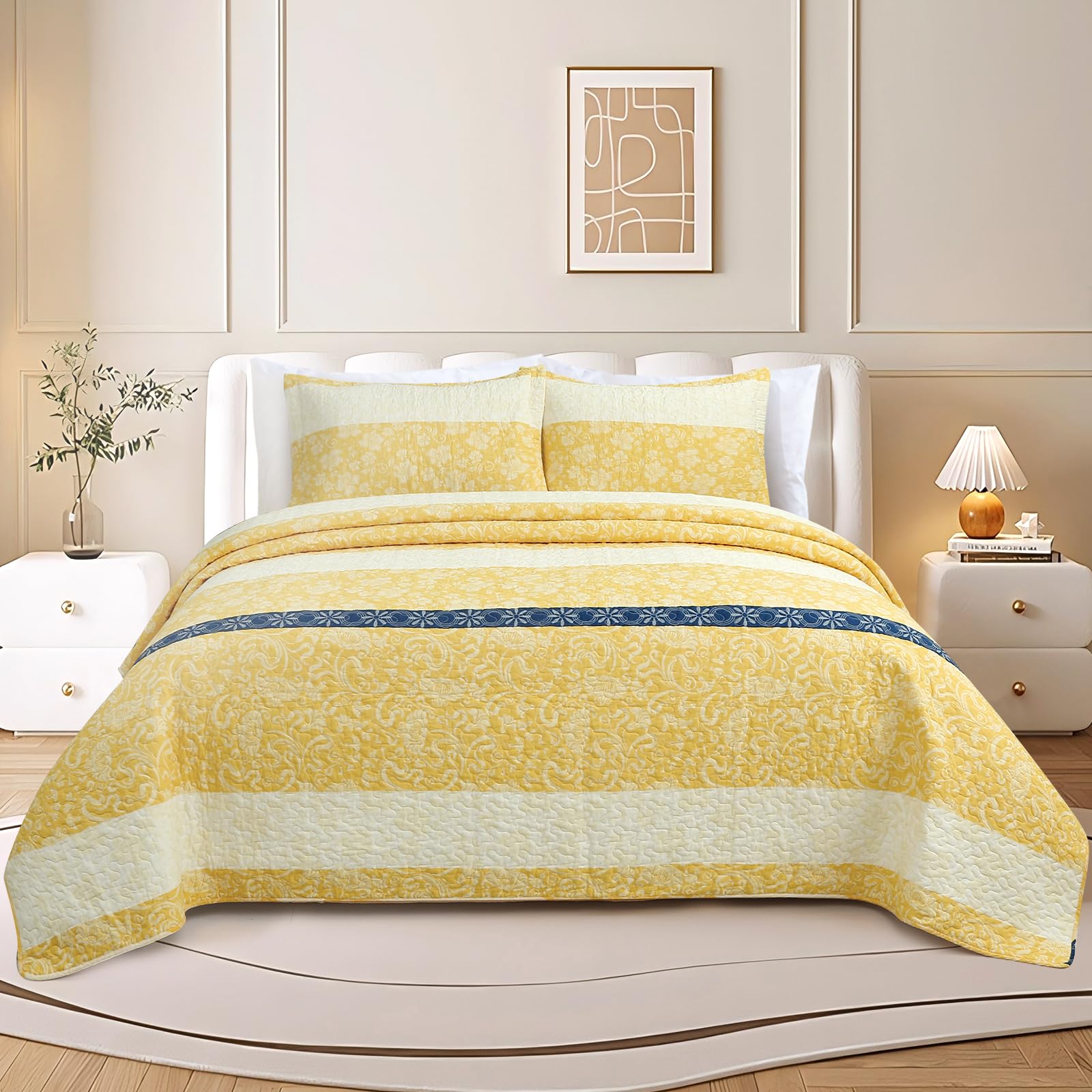 Amazon.com: UYOF Quilt Set Queen Size - Queen Quilts Bedding Set, 100% ...