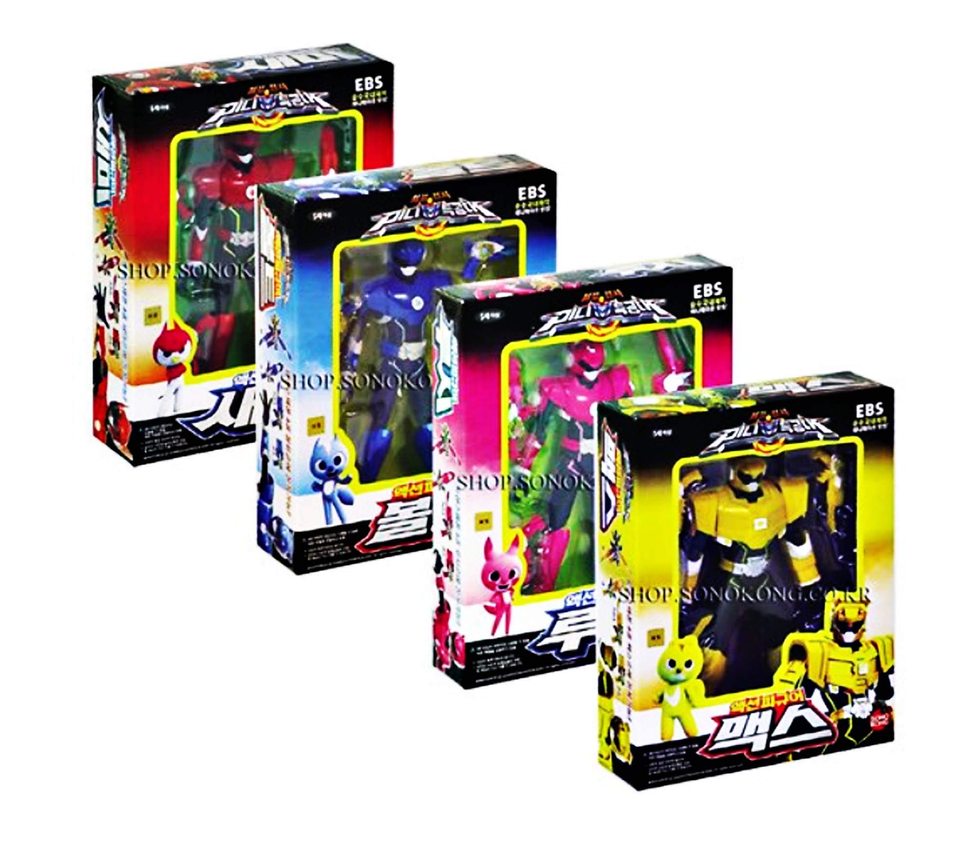 Buy Mini Force Bolt+Max+Semi+Lucy Set of 4 Korean Robot Action Figures ...